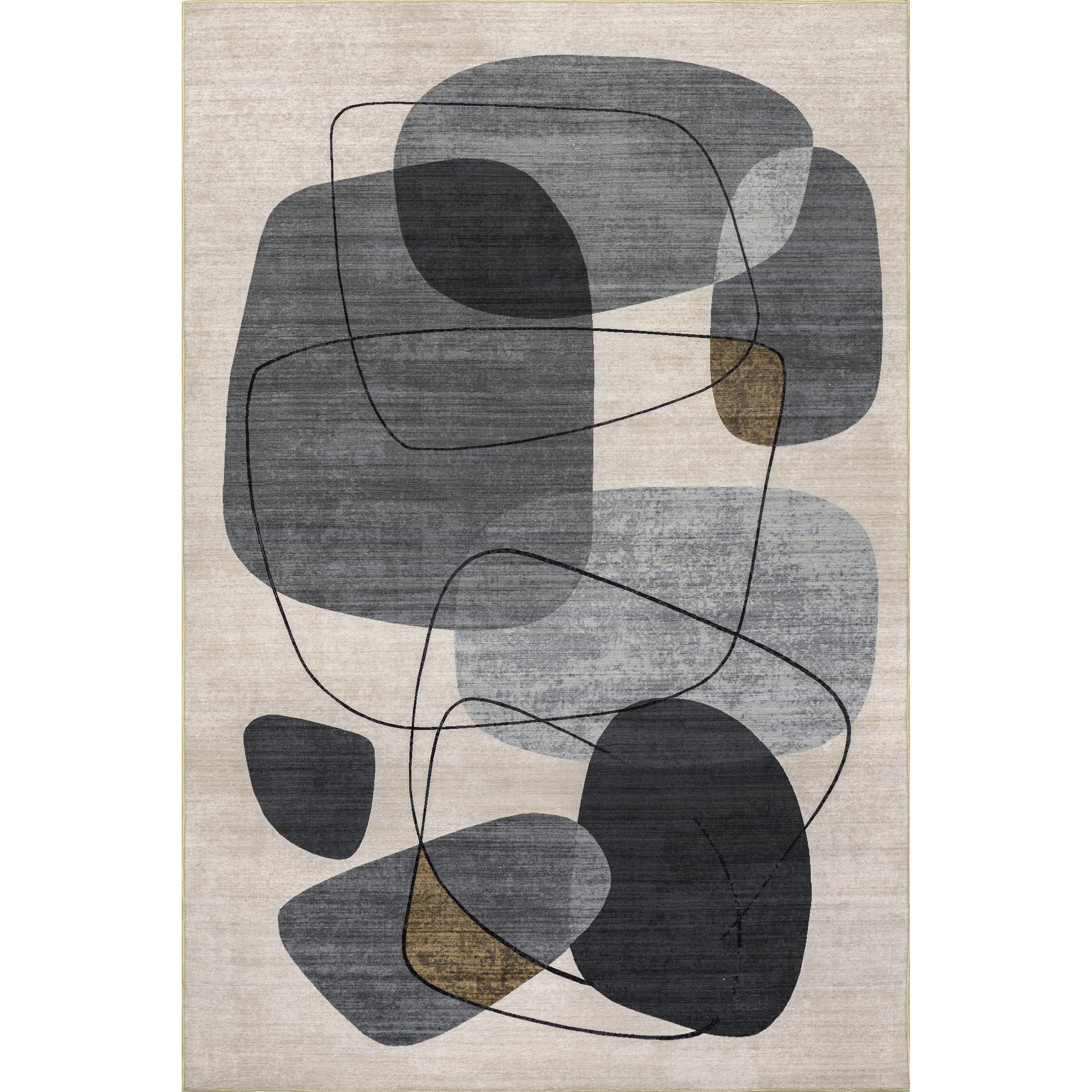 Orren Ellis Rylee Abstract Machine Washable Indoor/Outdoor Area Rug ...