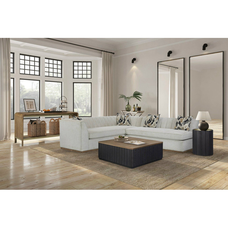 Joss & Main Amy Aurora Waterfall 72" Wide Console Table, Latte | Birch Lane