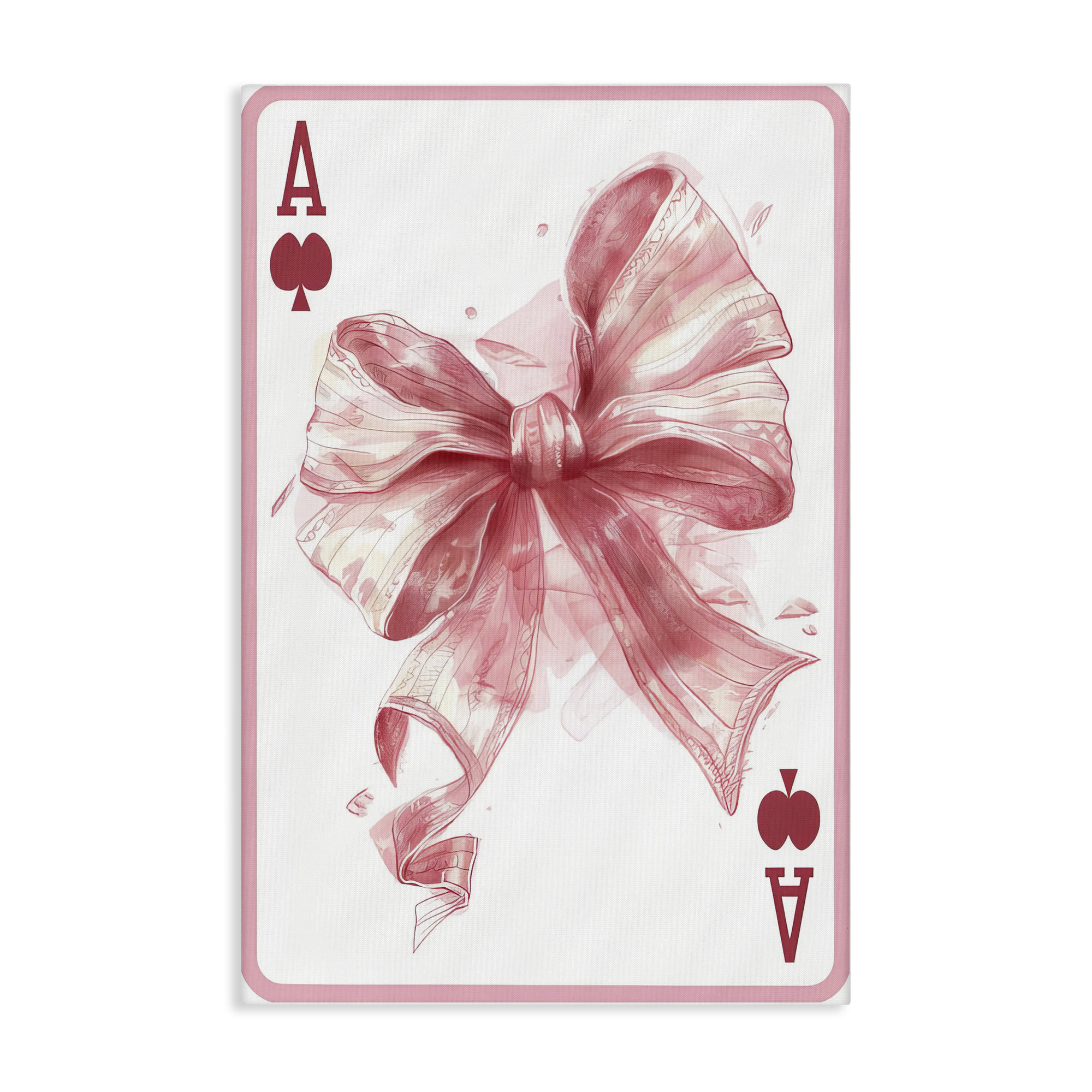 Dakota Fields Pastel Bow Playing Card Canvas, design by LSR Design ...