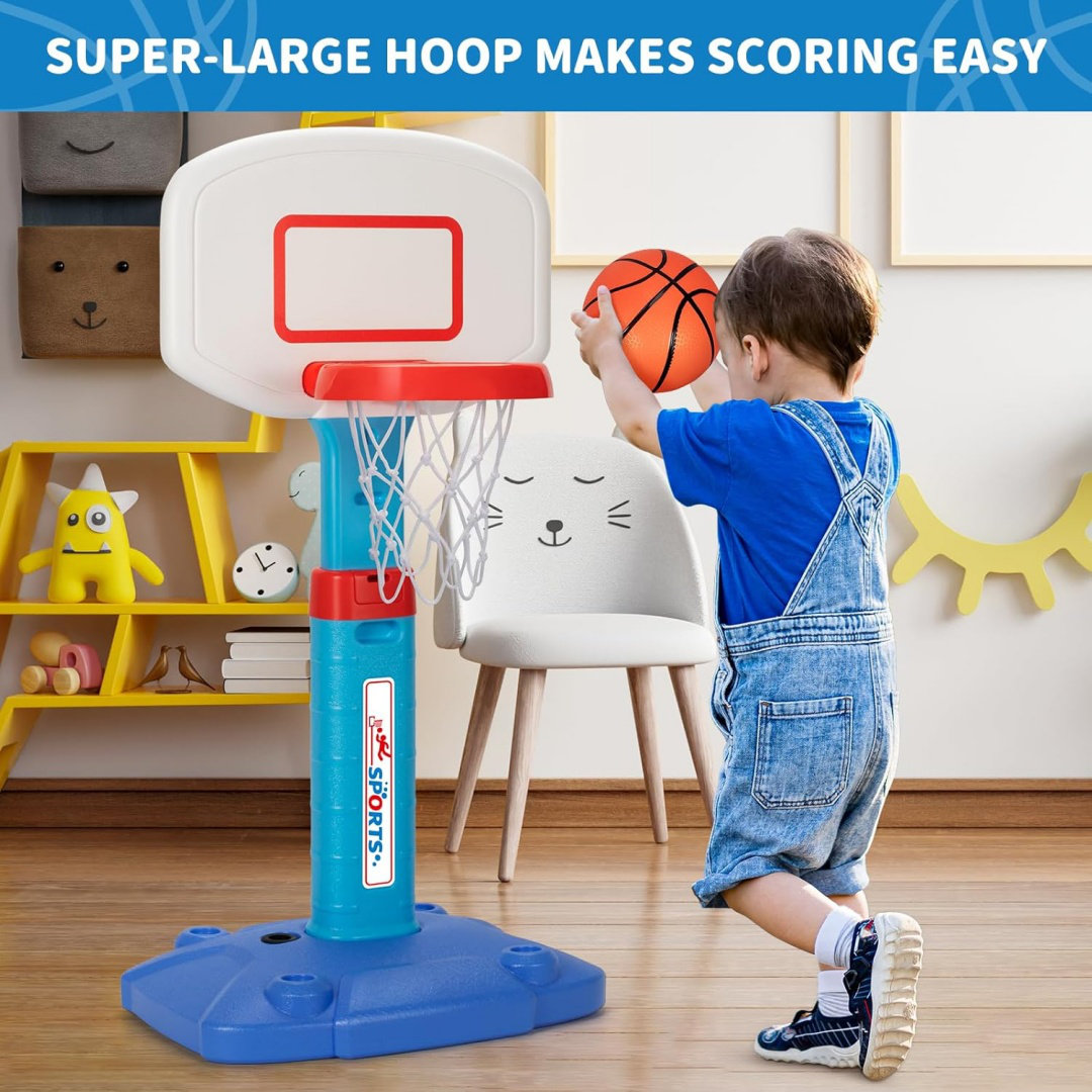 Phantoscope Toddler Basketball Hoop Indoor For Age 1-3, Adjustable Kids ...