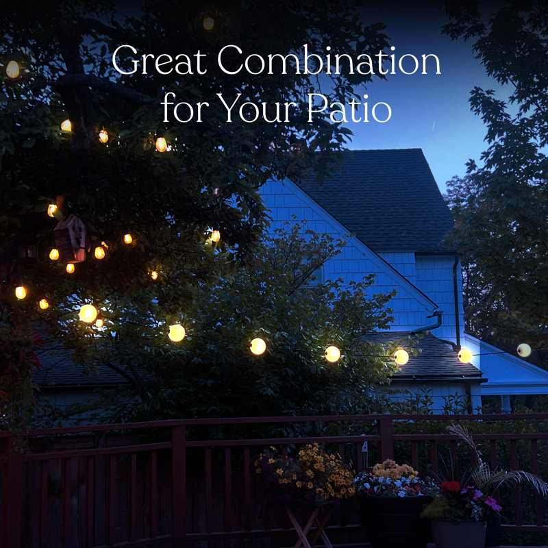Brightech Orb String Lights With 10 Frosted LED Weatherproof Globe ...