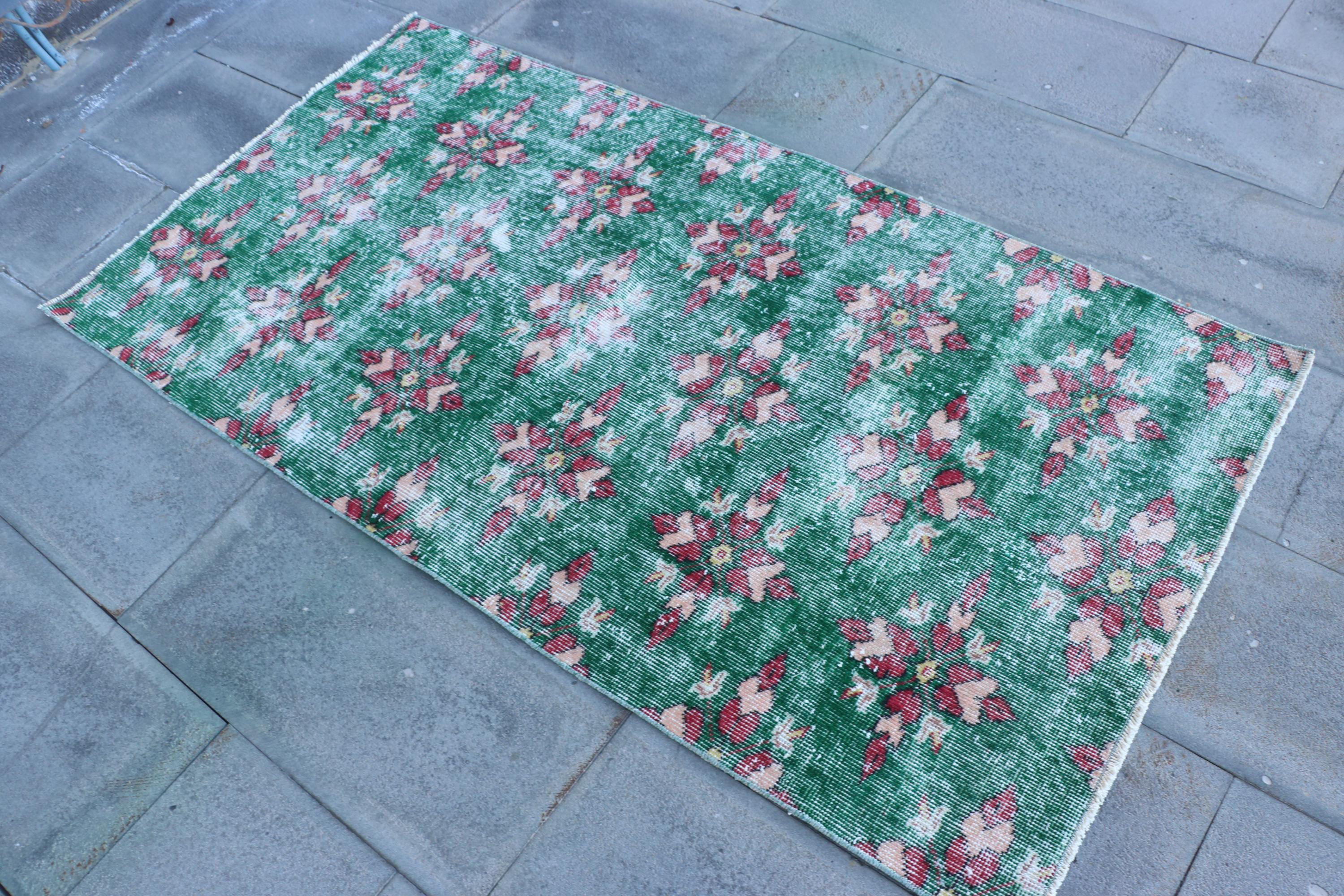 Red Barrel Studio® Vintage Turkish Oushak Rug in Green – Soft Washable ...