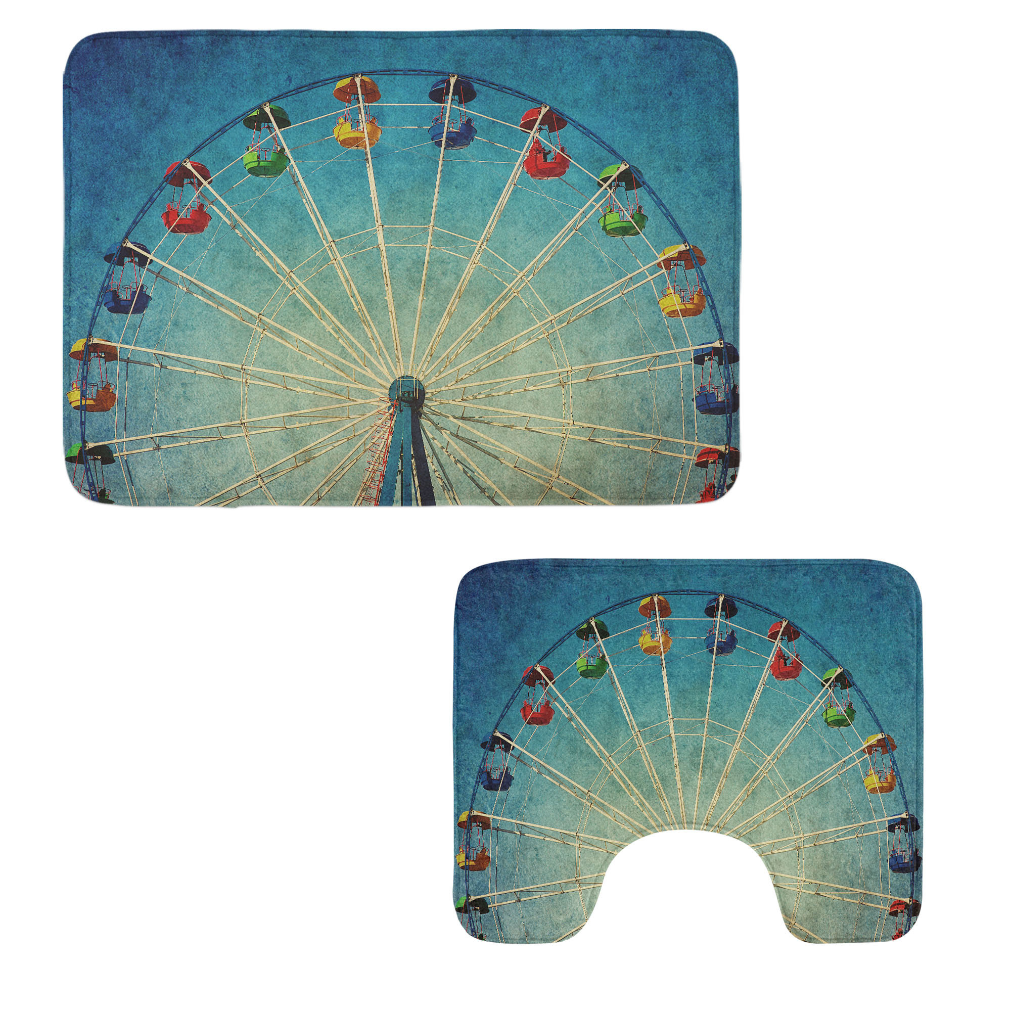 Dakota Fields Vintage Bathroom Rug Set 2 Pieces Rectangle & Contour ...