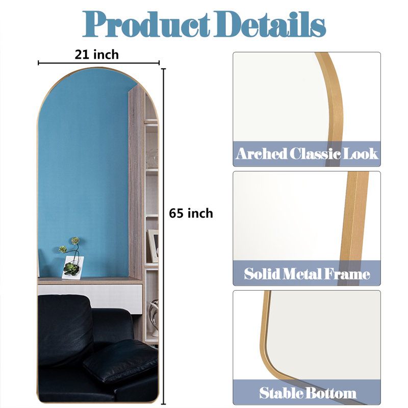 Mercer41 Gwender 65 inches Arch Full Length Mirror | Wayfair