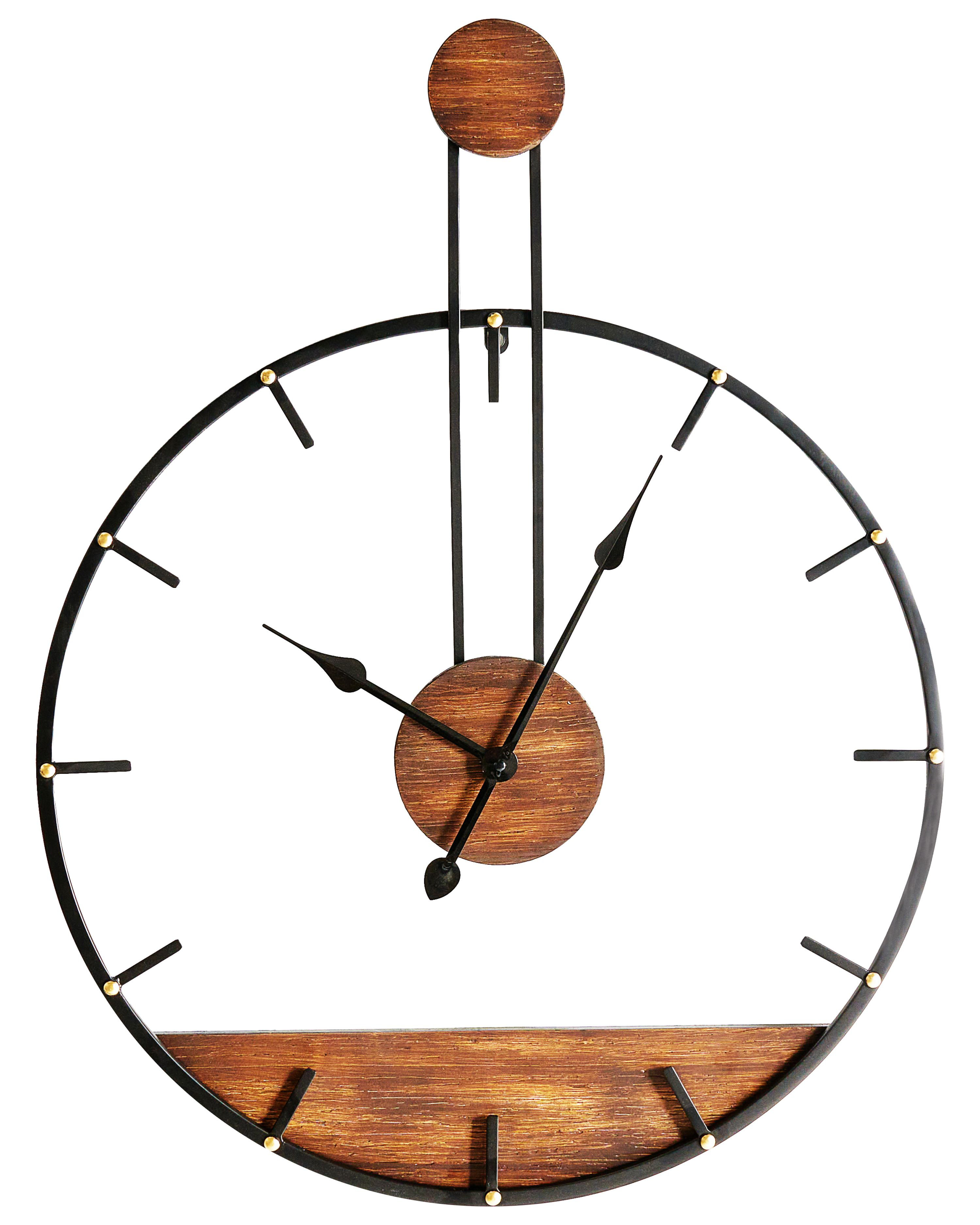 Borough Wharf Wall Clock TAUGON 60 cm Metal Black | Wayfair.ie