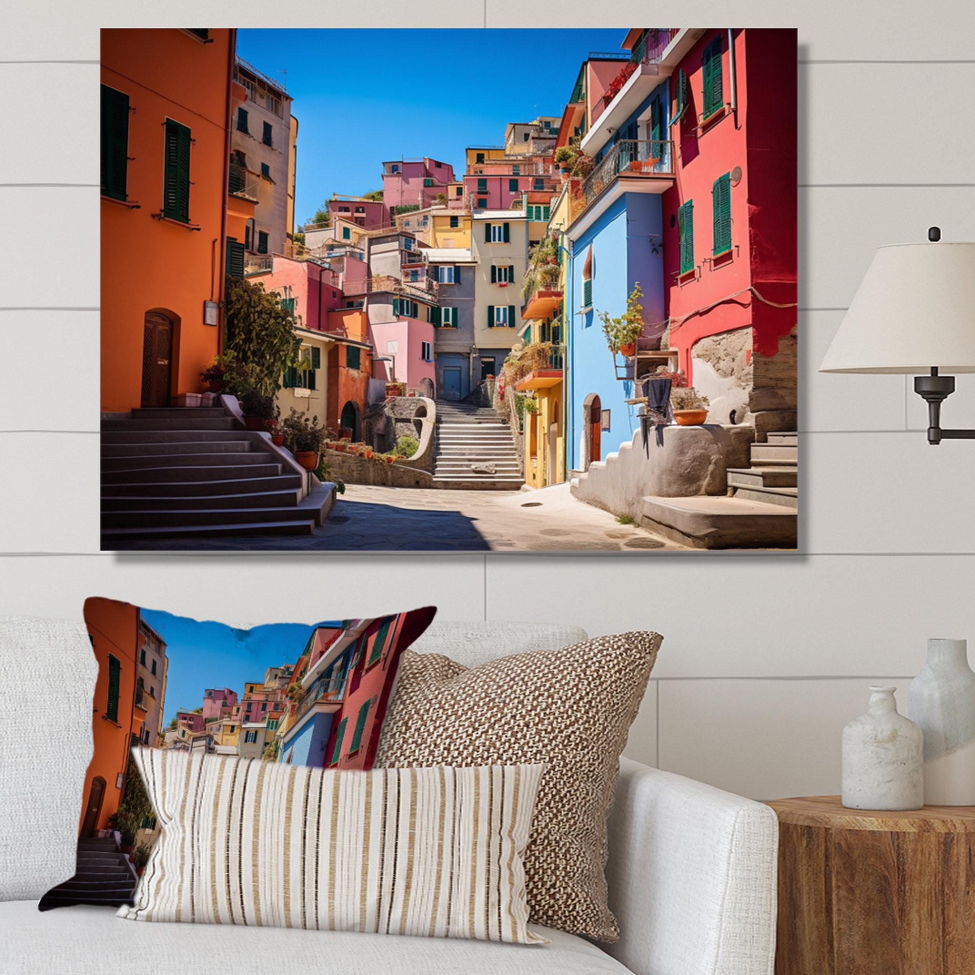 Latitude Run® Colourful Italy Cinque Terre Harmony II - Italy Wall Art ...