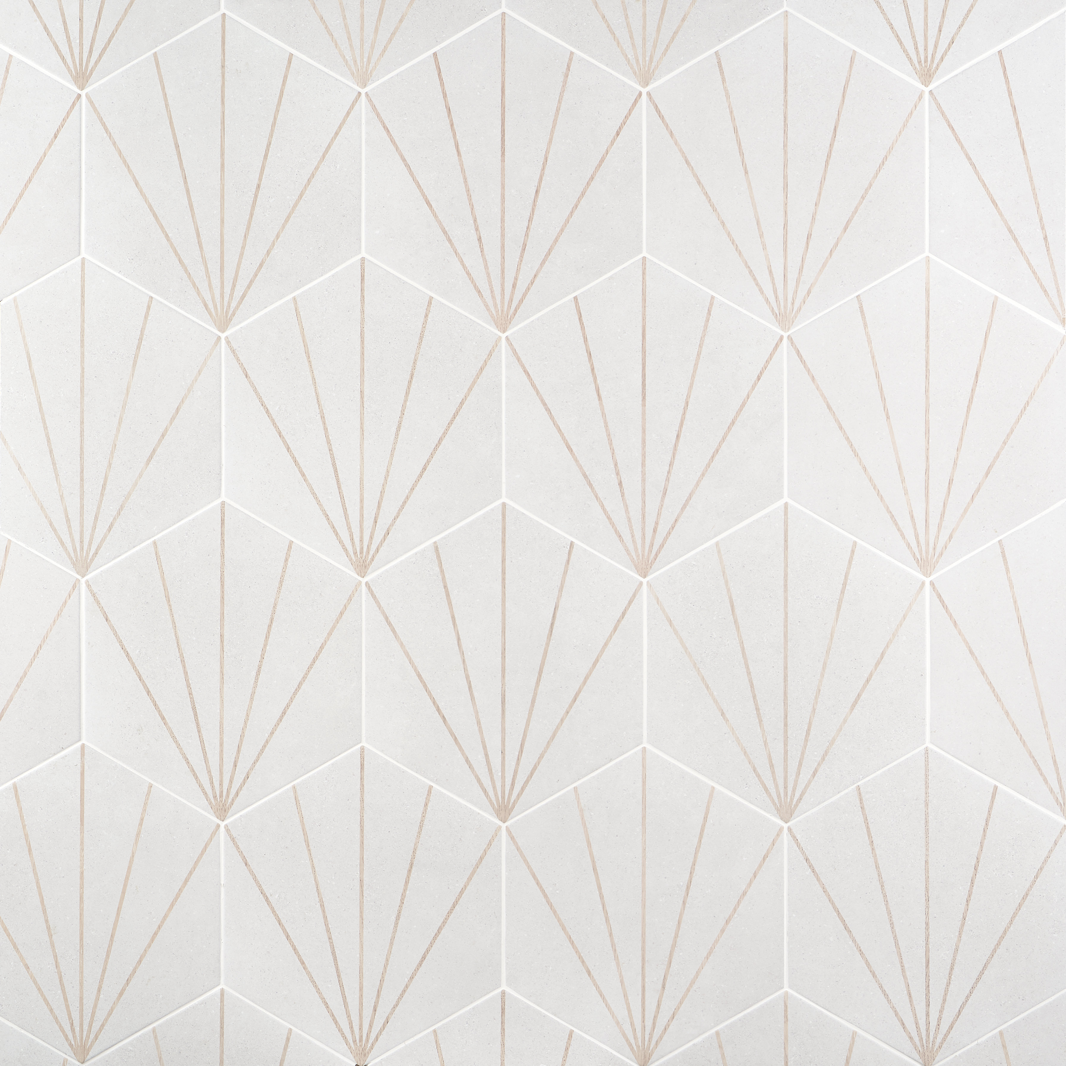 Bond Tile Arbor Hex Beams 13" x 14.5" Porcelain Wall & Floor Tile (10. ...