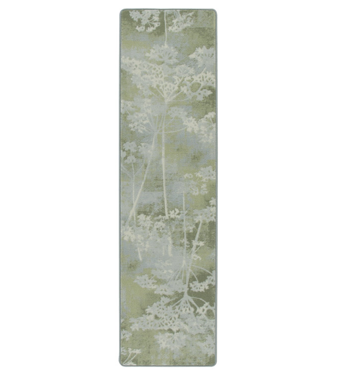 Milliken Drayton Cedar Springs Aspen Mint Floral Area Rug | Wayfair