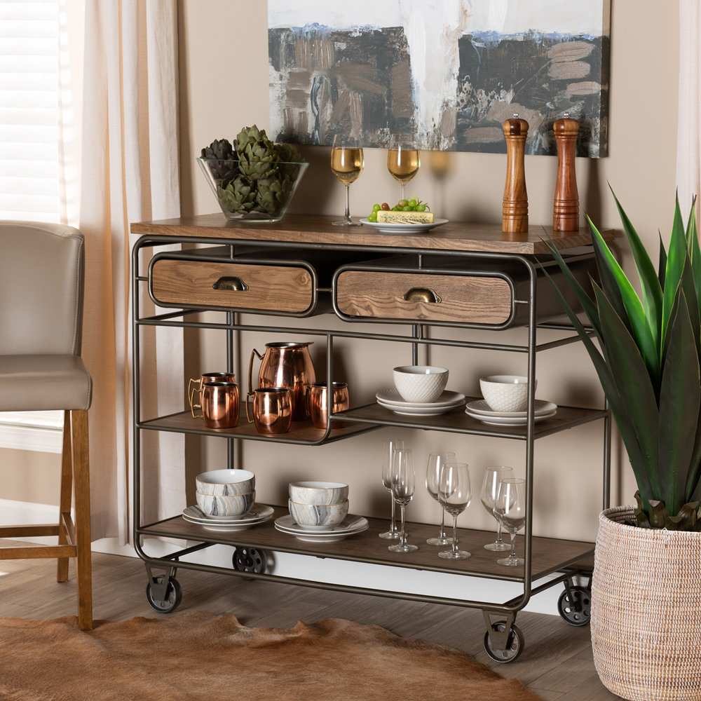 Steelside™ Alisa Kitchen Cart & Reviews | Wayfair