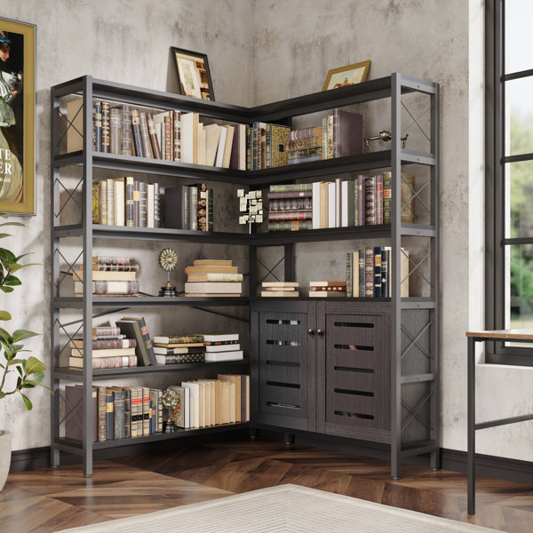 17 Stories Corner Bookshelves And Bookcases Industrial Corner Etagere ...