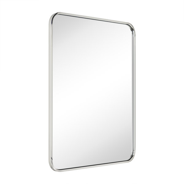 Ebern Designs Rounded Rectangle Bathroom Vanity Mirror, Vertically ...