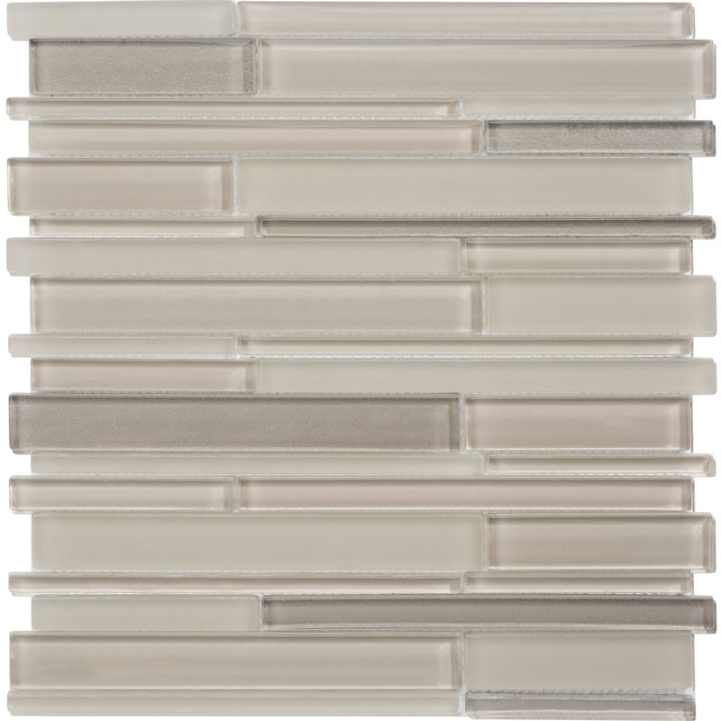 MatrixStoneUSA Simply 12" x 13" Glass Linear Wall Tile & Reviews | Wayfair