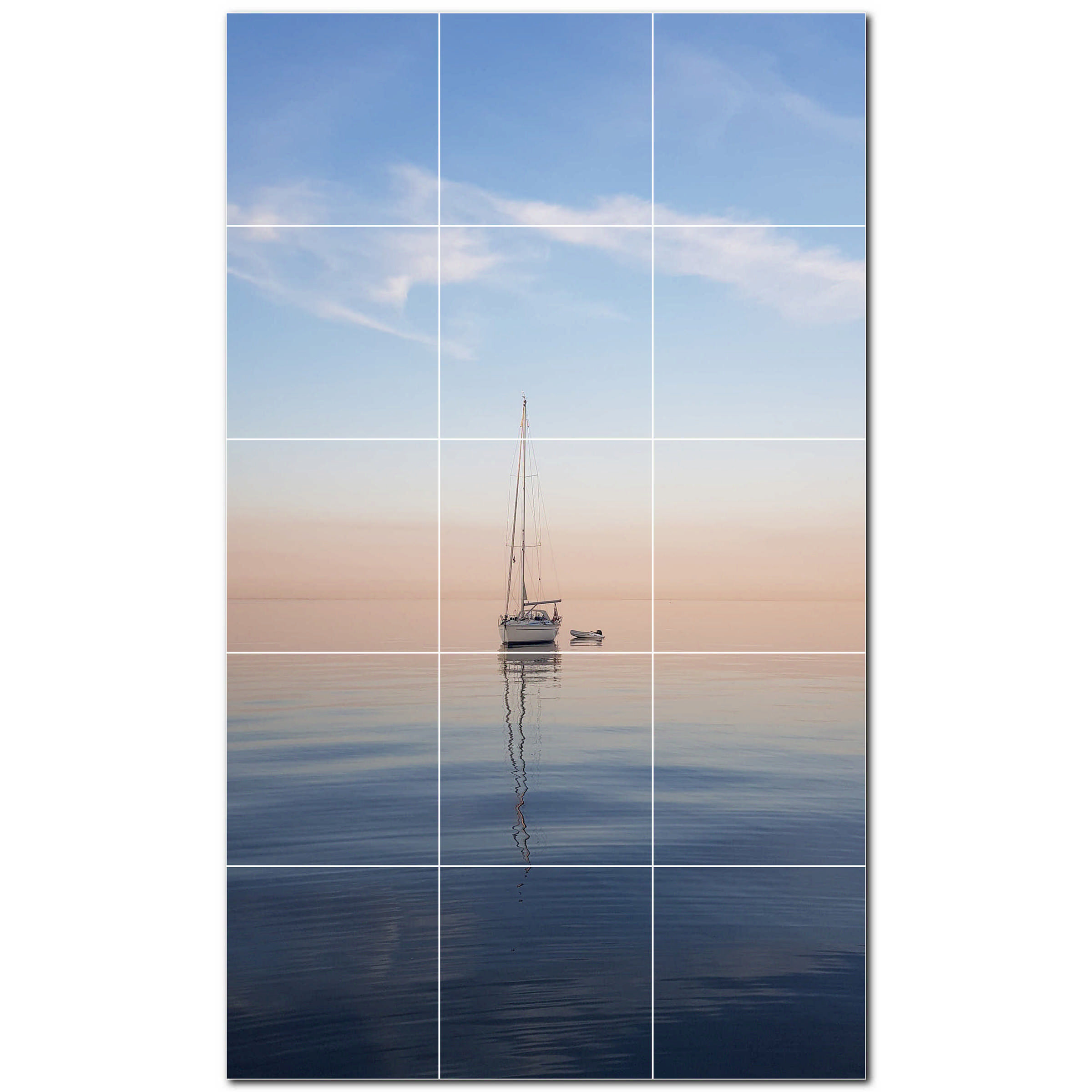 Picture-Tiles.com Boat Photo 6'' x 6'' Satin Ceramic Decorative Mural ...