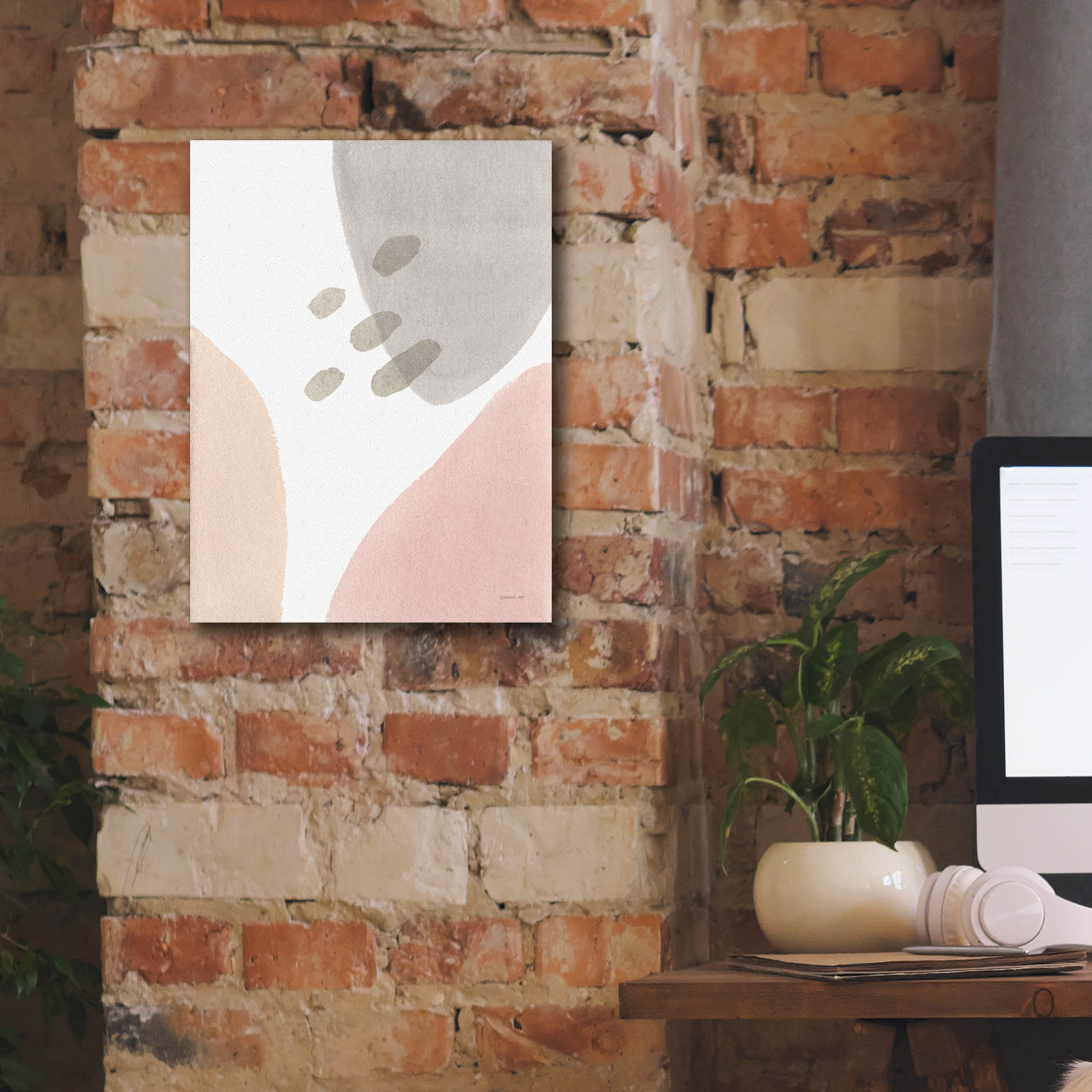 Wrought Studio™ 'Abstract Tidepool 1' by Danhui Nai Canvas Wall Art ...