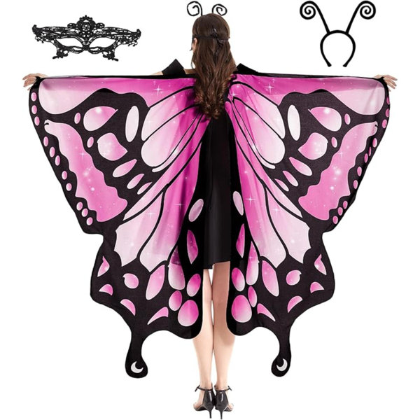 The Holiday Aisle® Halloween Butterfly Costume For Women - Adult Wings ...