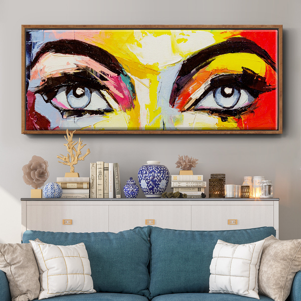 Wexford Home Pop Colour Eyes IV- Framed Canvas - Wayfair Canada
