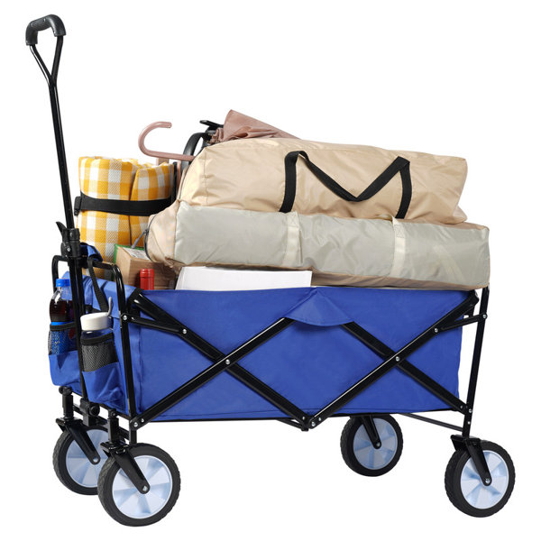 Homy Grigio Portable Collapsible Utility Wagon Cart with All Terrain ...