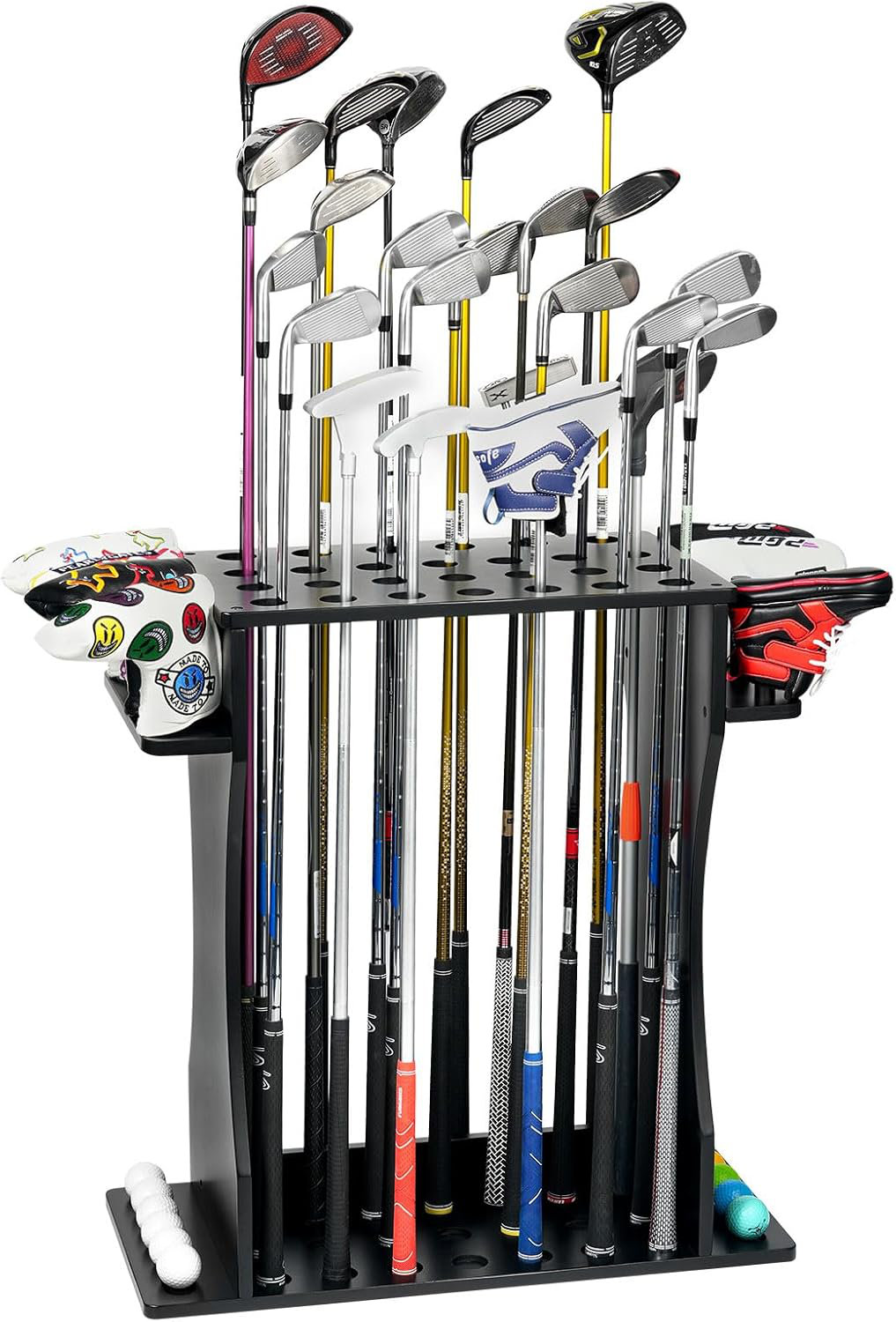 WFX Utility™ Wooden Golf Club Holder, Golf Putter Stand Floor Display ...
