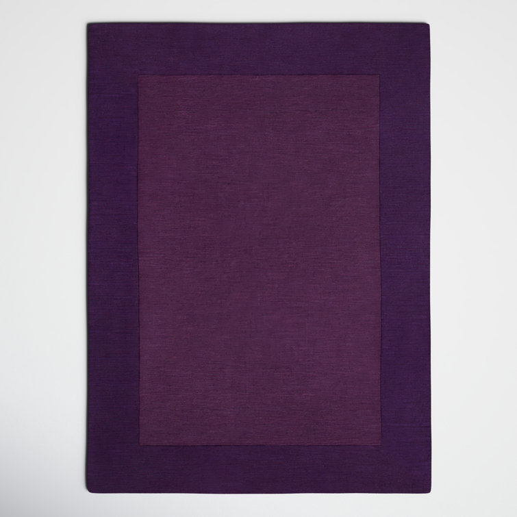 Birch Lane™ Dolma Handwoven Wool Dark Plum/Purple Rug & Reviews | Wayfair