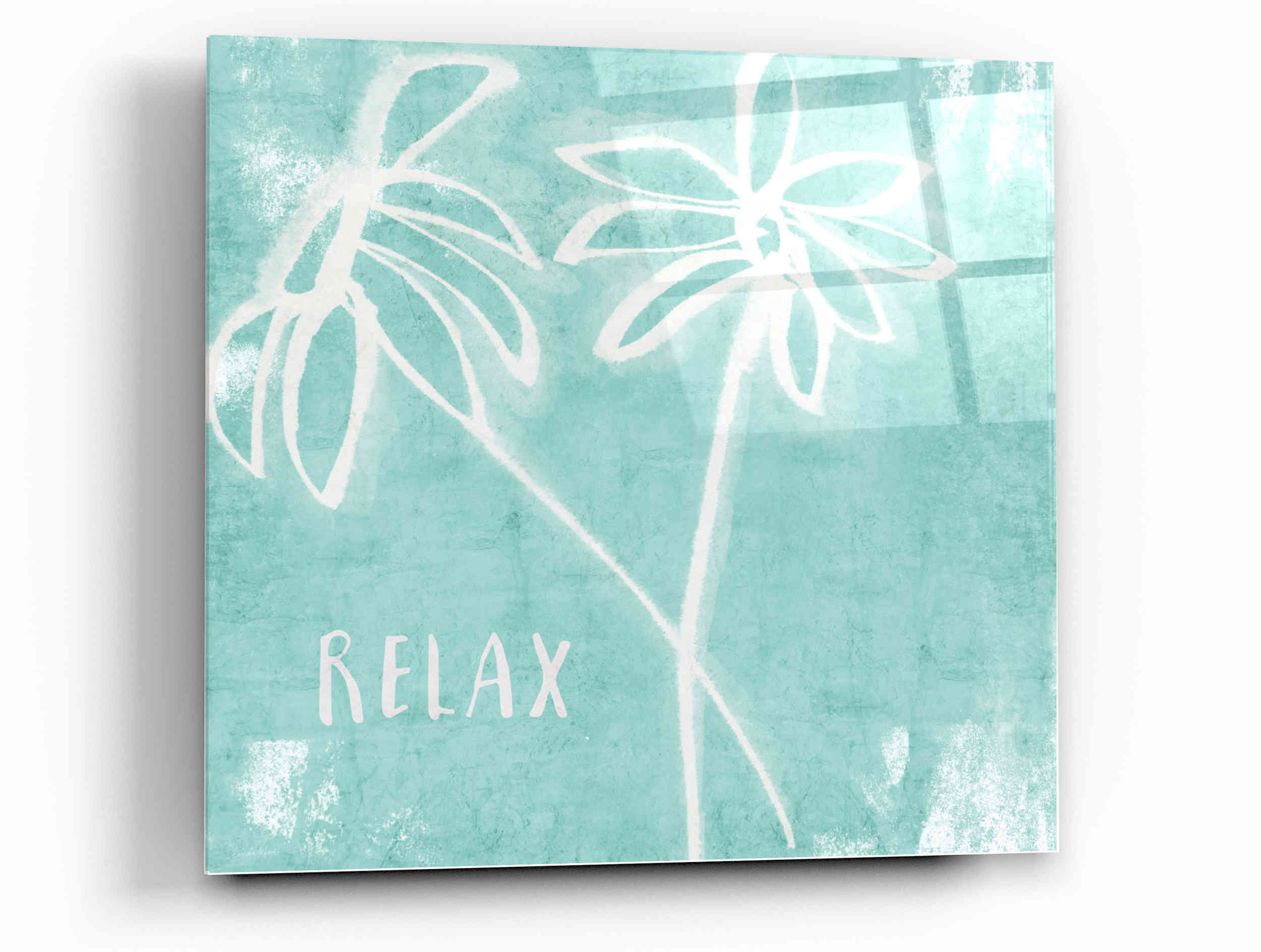 Trinx 'Relax Mint' By Linda Woods, Acrylic Glass Wall Art, 36"X36 ...