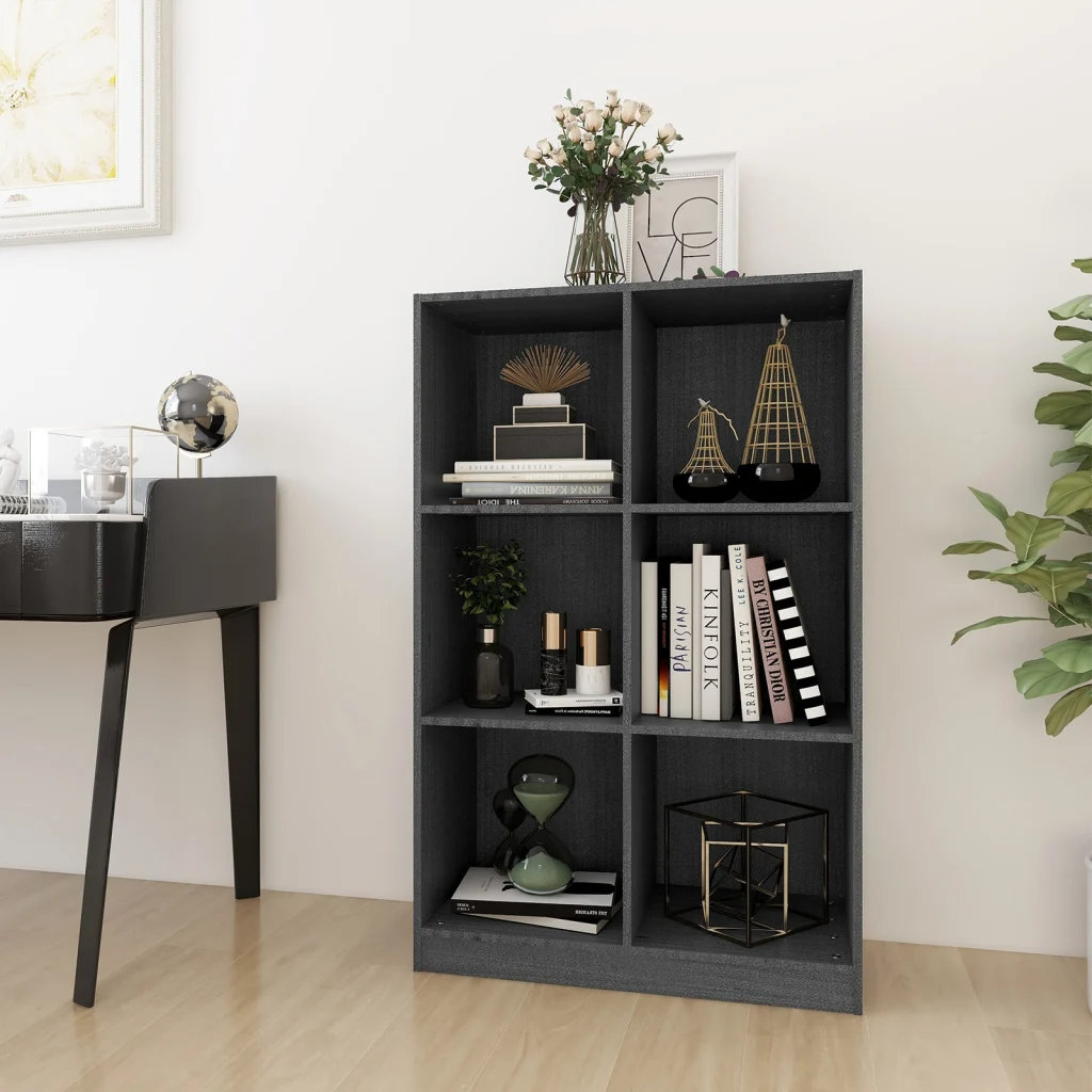 vidaXL Book Cabinet Bookcase Shelf Rack with Storage Shelves Solid Wood ...