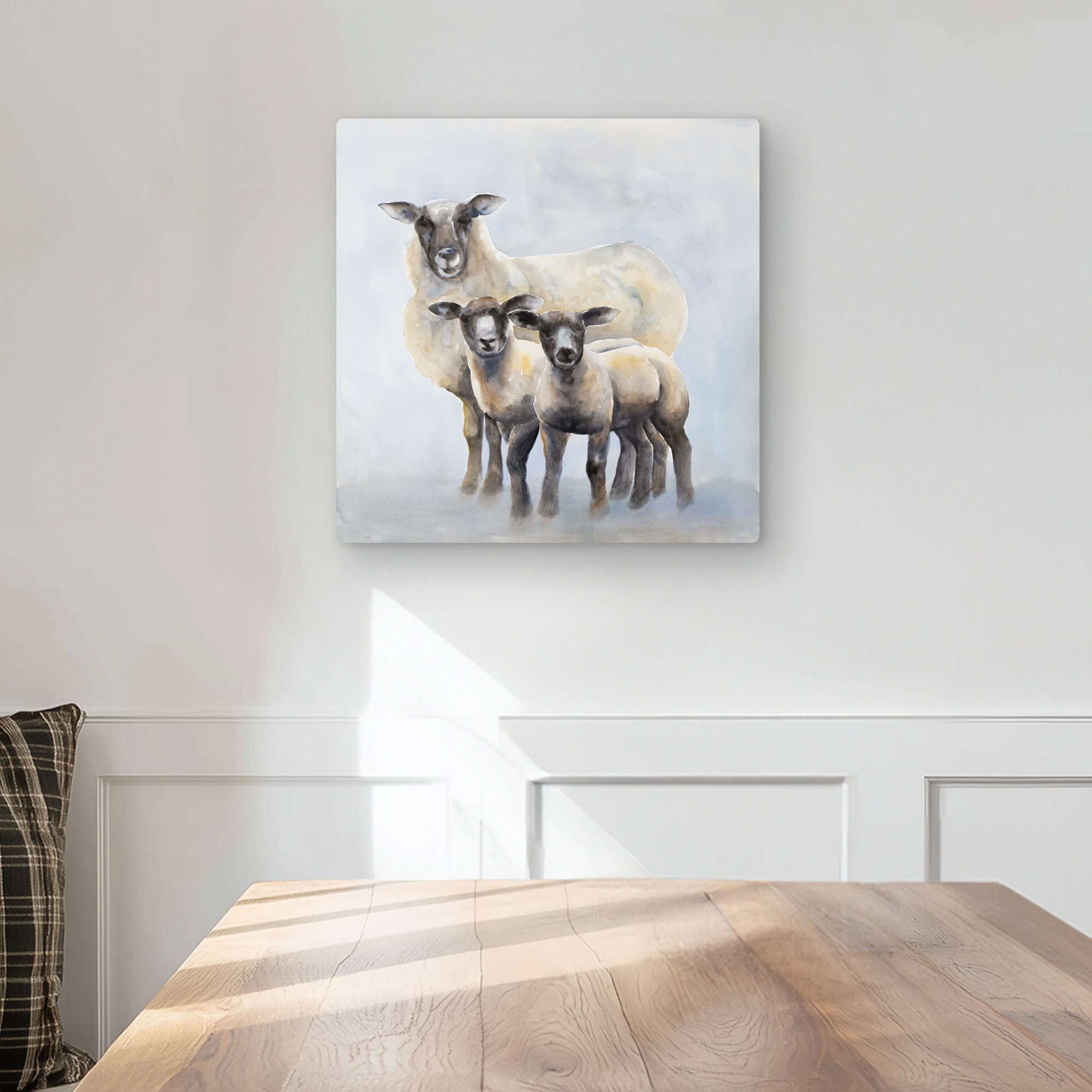 Begin Edition International Inc. Sheep Family - Rustic Blue Metal Print ...
