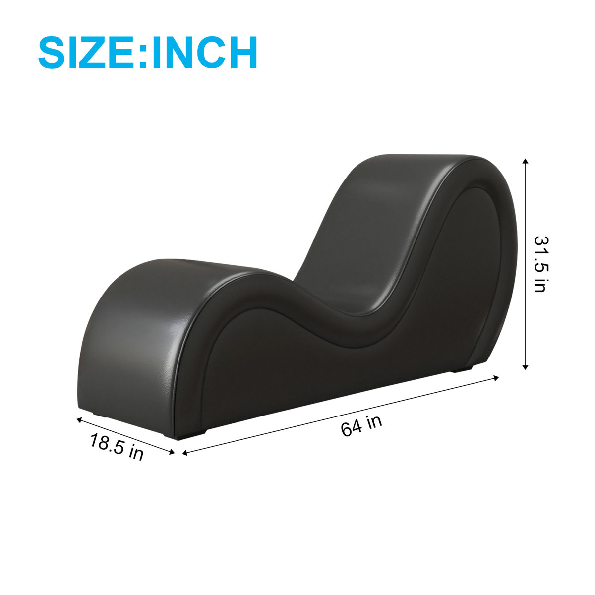 Wrought Studio™ Graycie Upholstered Faux Leather Chaise Lounge for Yoga ...