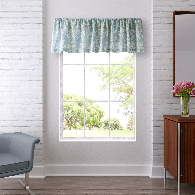 Laura Ashley Rowland Pastel Blue 86" Window Valance & Reviews | Wayfair