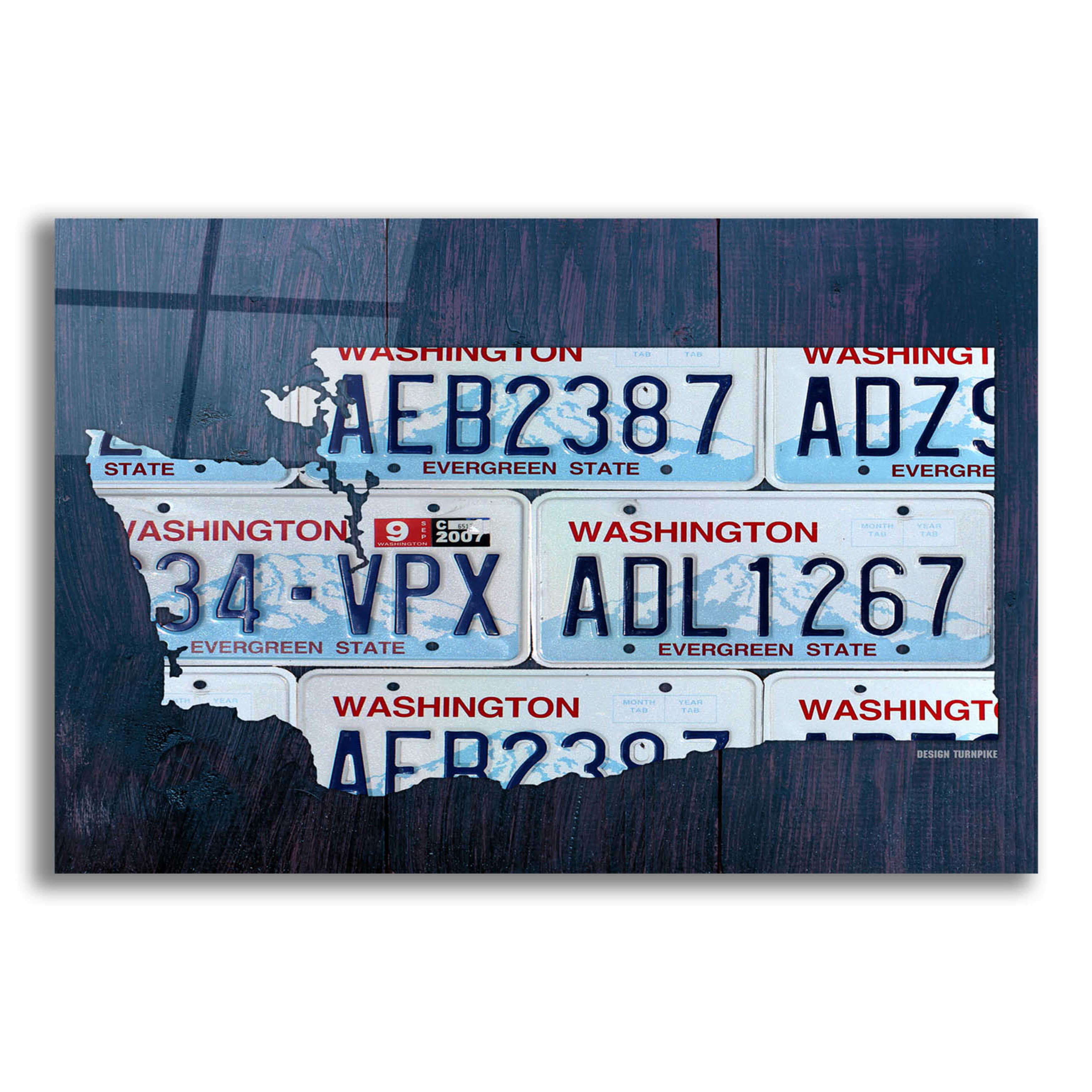 Williston Forge Washington License Plate Map On Plastic / Acrylic by ...