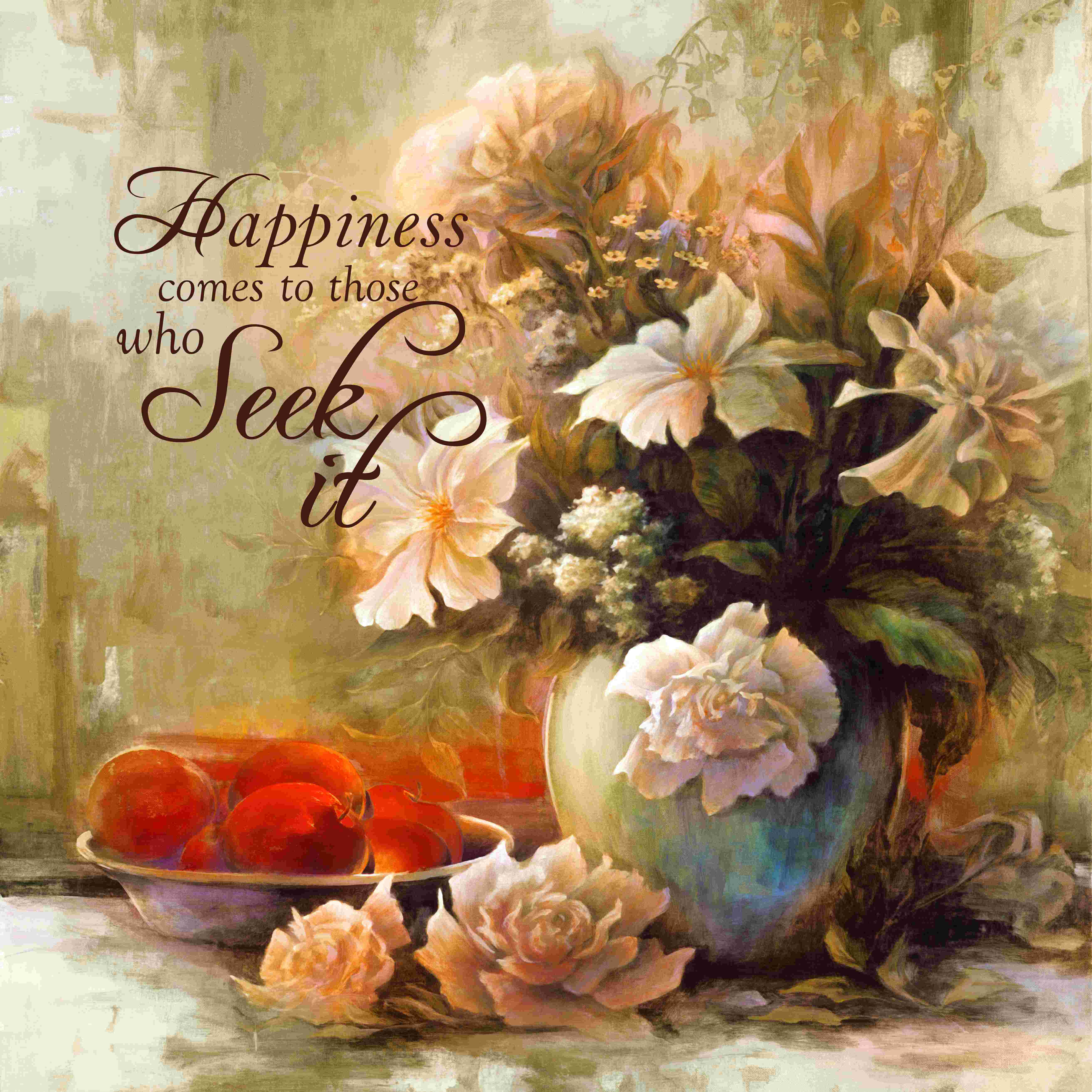 Trinx Happiness Comes Still Life - Wrapped Canvas Print | Wayfair