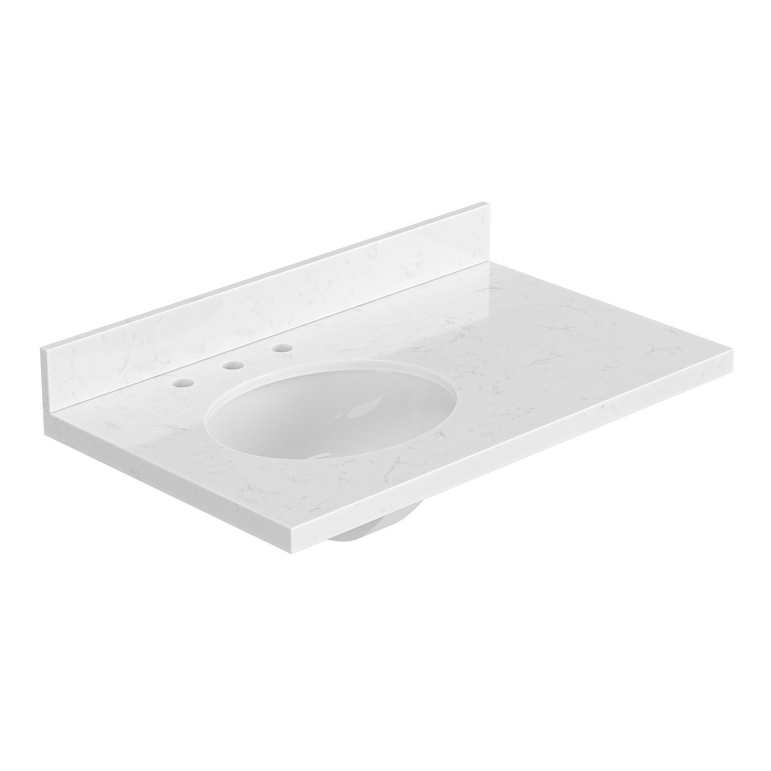 Ariel Bath ARIEL 36 INCH CARRARA WHITE QUARTZ BATHROOM VANITY ...
