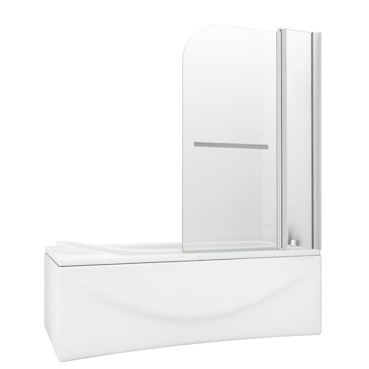Belfry Bathroom Lyra Curved Glass Pivot Bath Screen & Reviews | Wayfair ...