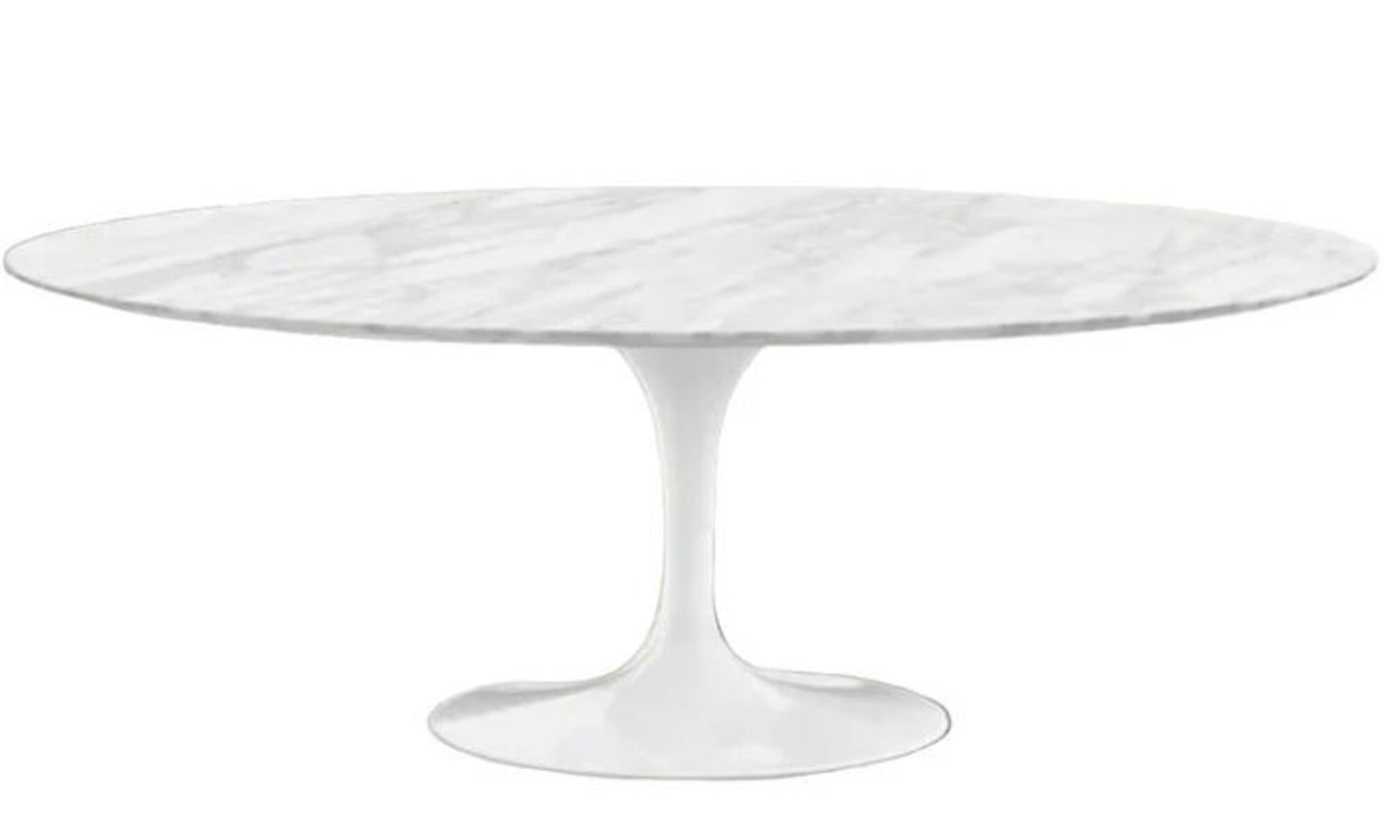 Walnut Decor Doha Oval Marble Dining Table | Wayfair