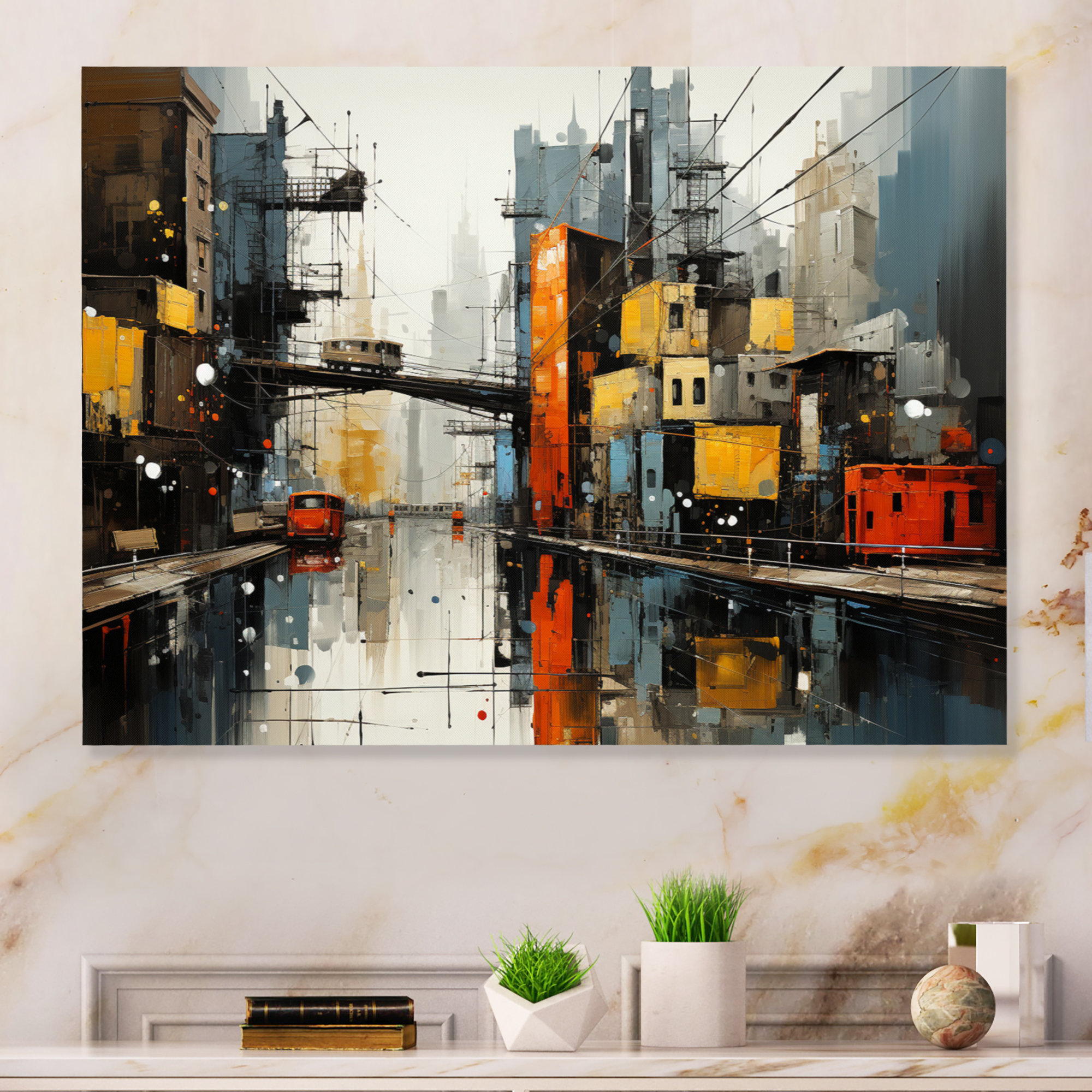 Wrought Studio™ Cityscape Collage III - Abstract Collages Print on ...