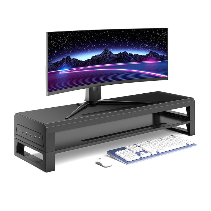 Inbox Zero 2-Tier Metal Computer monitor stand & Monitor Riser,27.5 ...