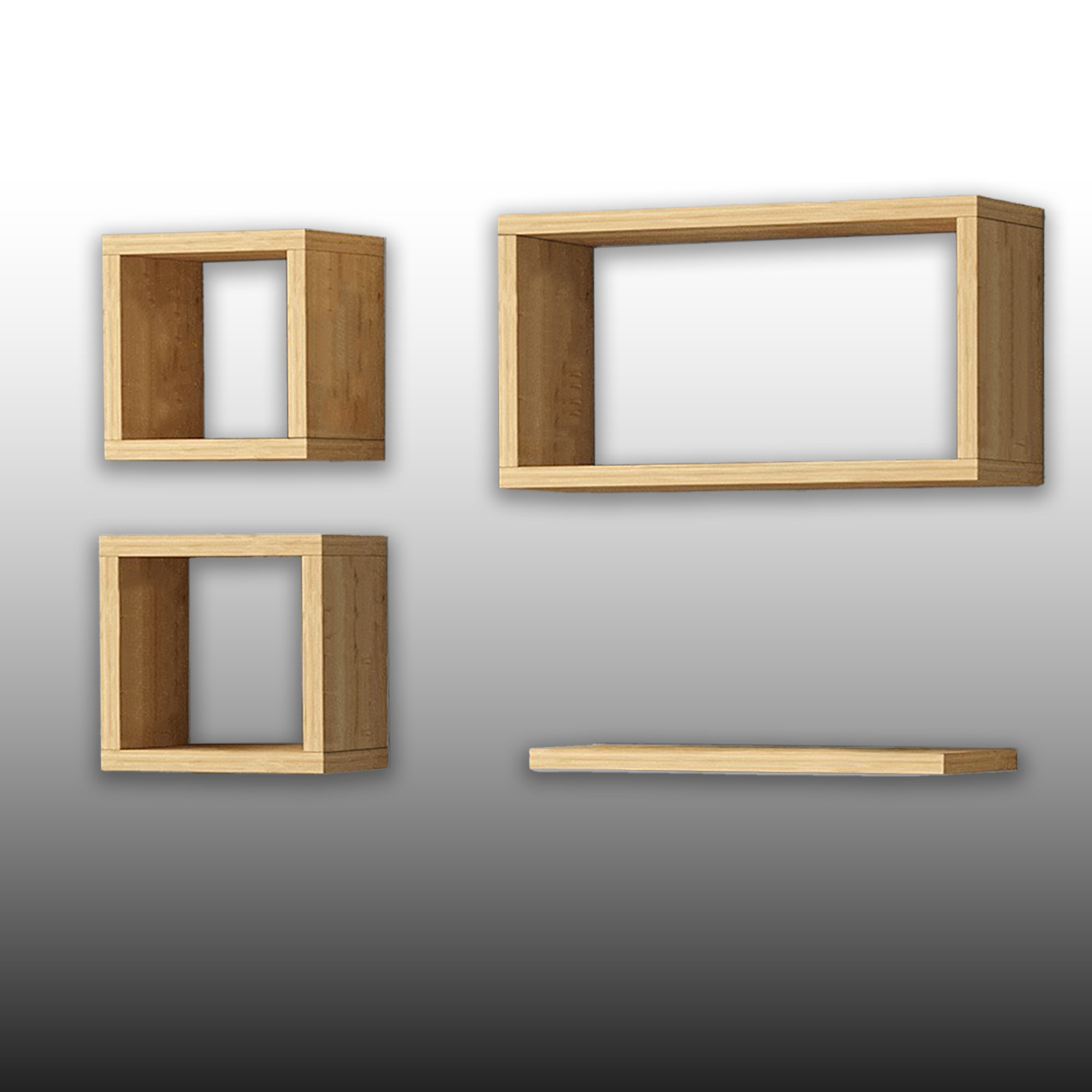 Hokku Designs 4 Pieces Geometric Floating Shelf | Wayfair