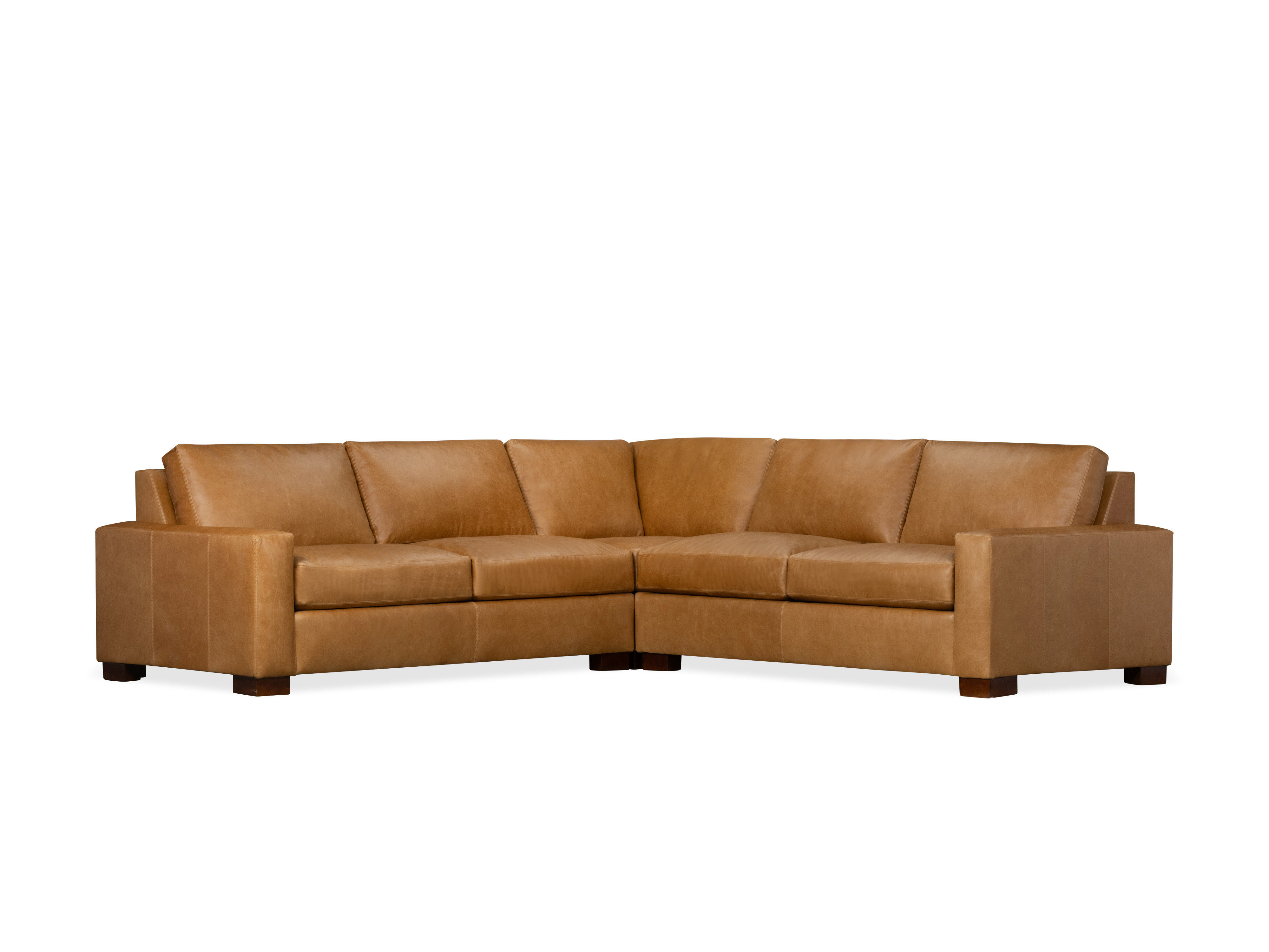 Joss & Main Jonie 115" Genuine Leather Corner Sectional | Wayfair