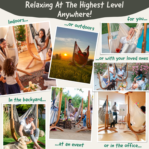 LA SIESTA® Udine Organic Cotton Hammock Chair with FSC® Eucalyptus ...