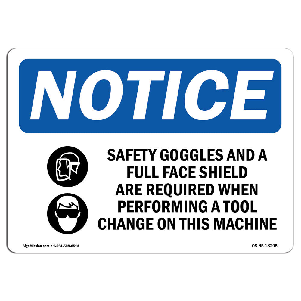 SignMission Safety Goggles and a Full Face Sign | Wayfair