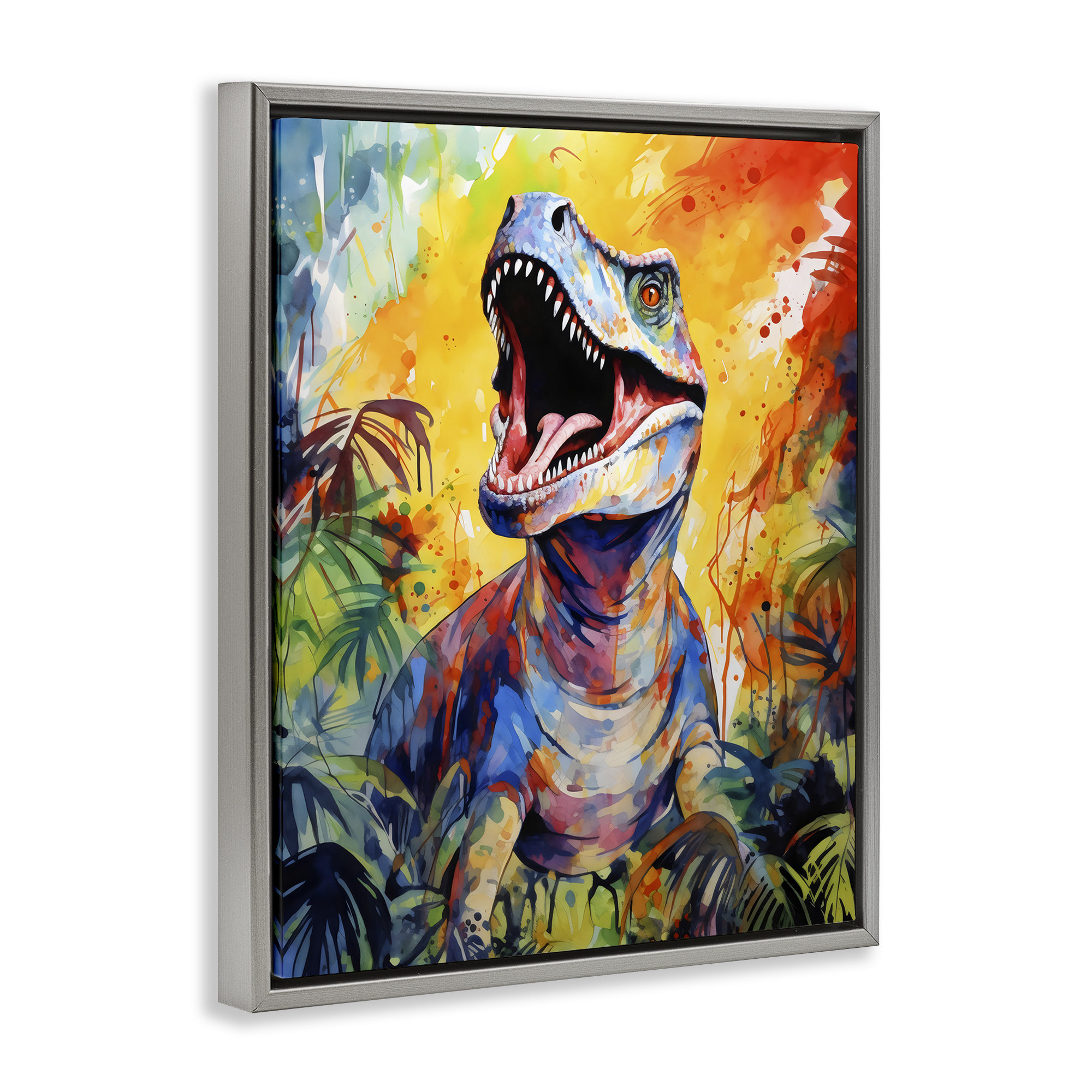 Trinx Fierce Roaring T-Rex Floating Frame, design by Creative Studio ...
