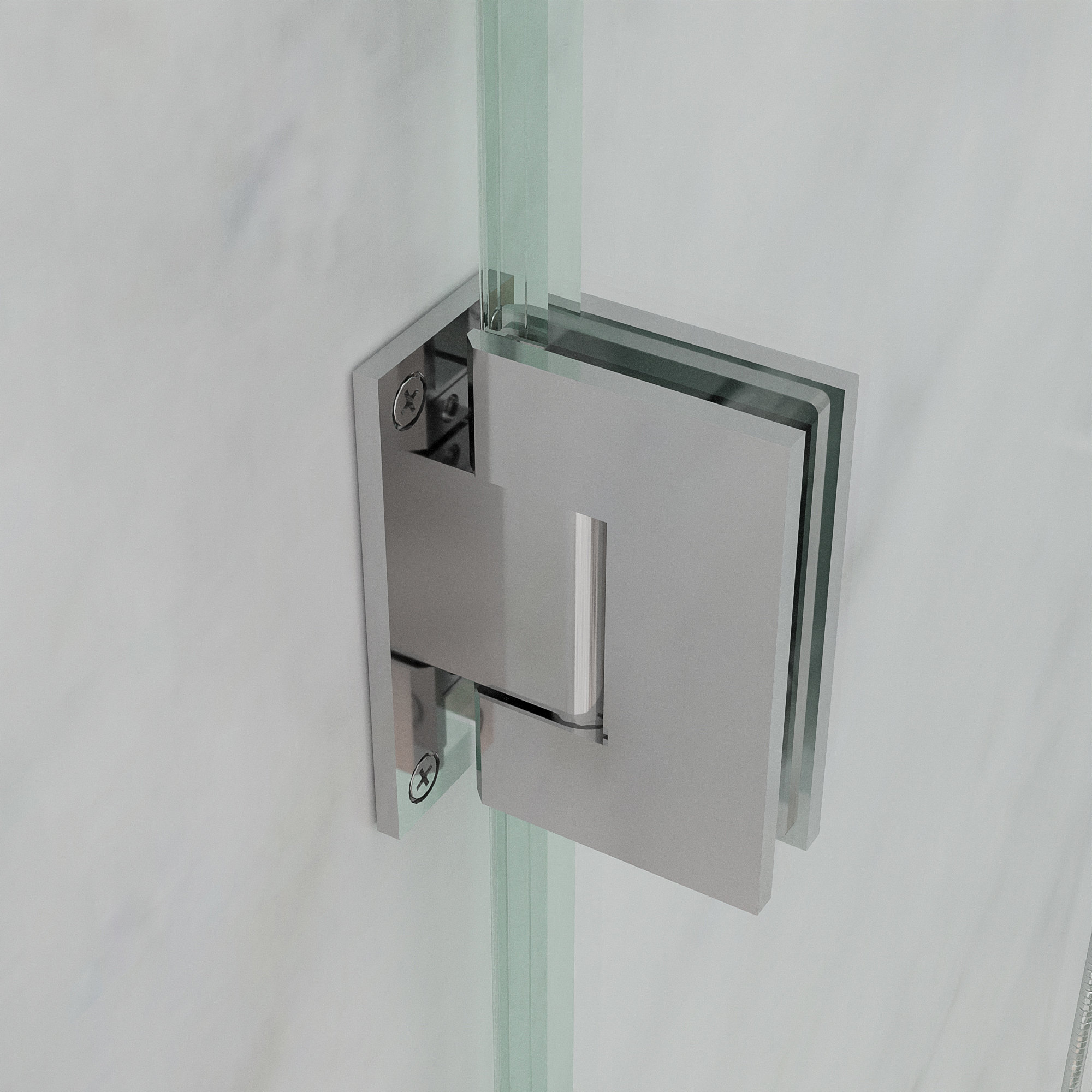 KOBIWORKS Wall to Glass Shower Door Hinge "H Plate" | Wayfair