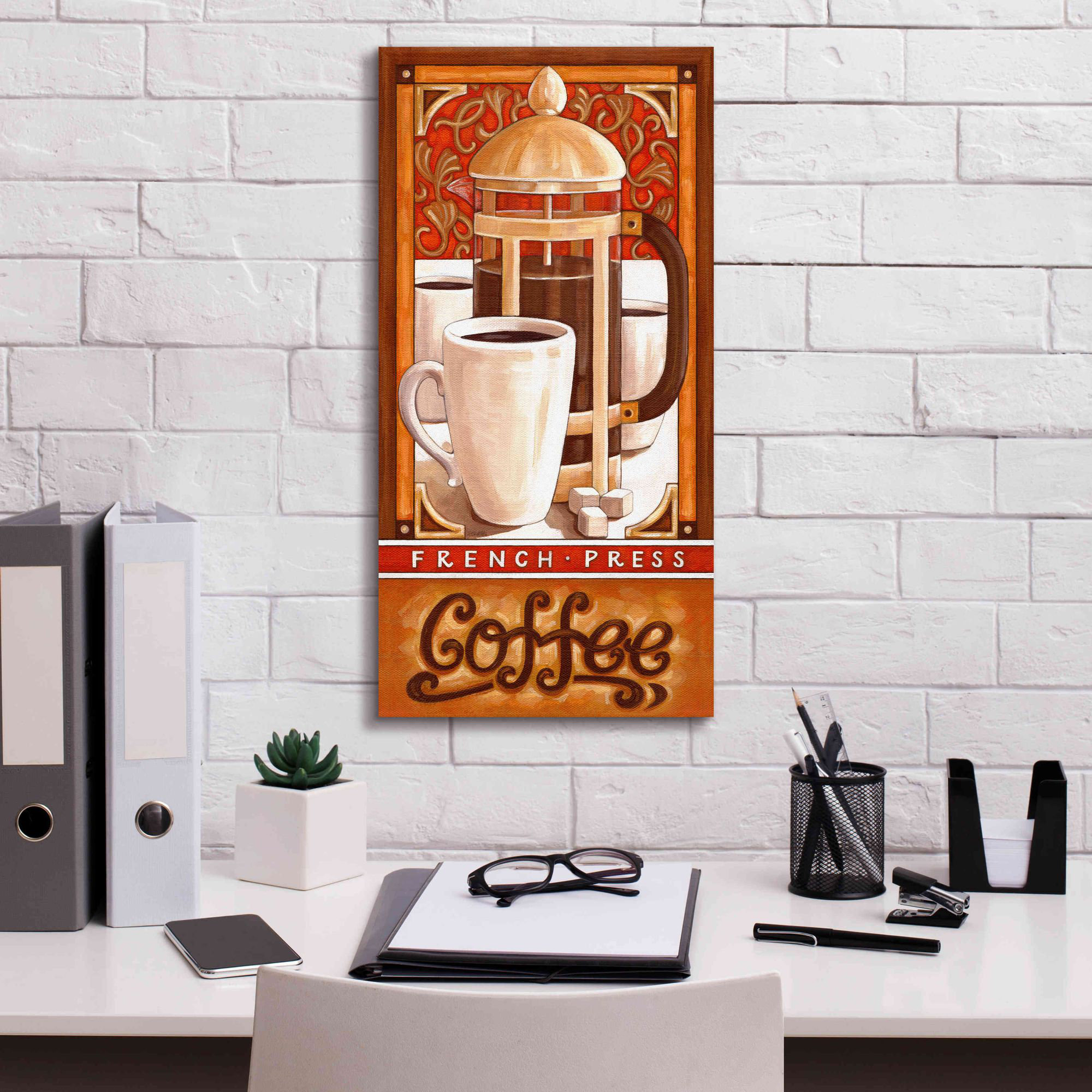 Trinx French Press Coffee by Cathy Horvath-Buchanan - Wrapped Canvas ...