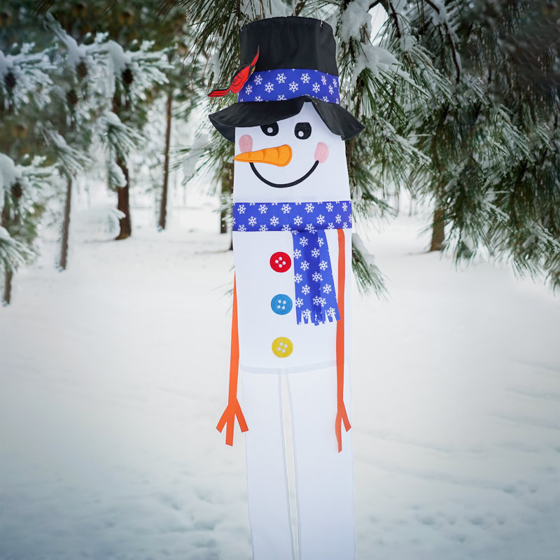 The Holiday Aisle® Lil' Snowman 3D 40" Windsock | Wayfair