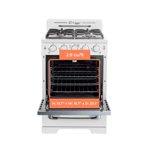 Unique Classic Retro 24" 4 burner 2.9 cu. ft. Freestanding Gas Range ...