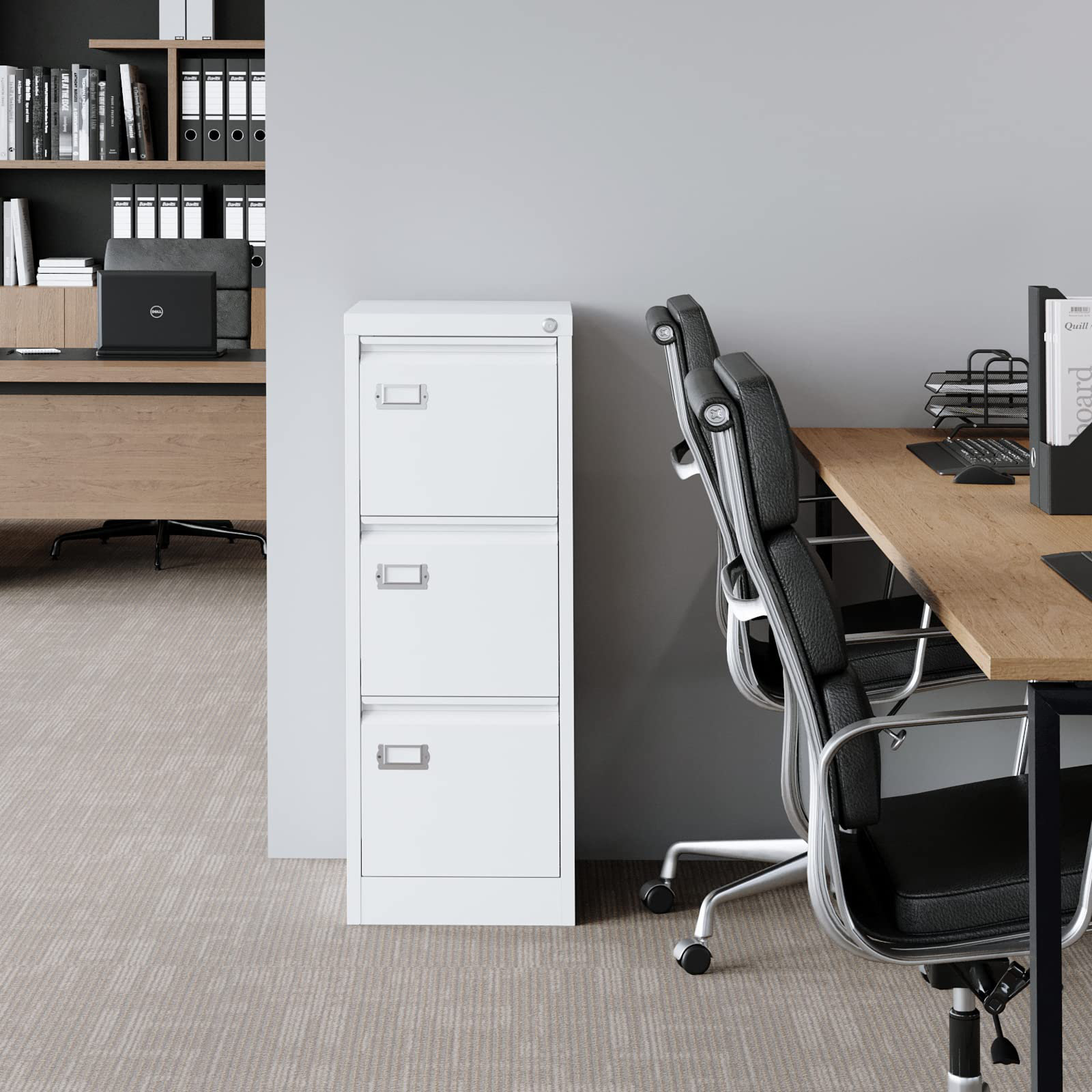 Inbox Zero Hougabook 3-Drawer Vertical Filing Cabinet & Reviews | Wayfair