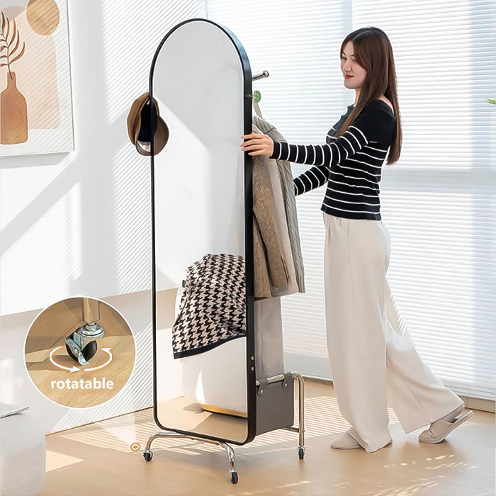 Recon Furniture 17.72'' Stainless Steel Rolling Clothes Racks /Garment ...