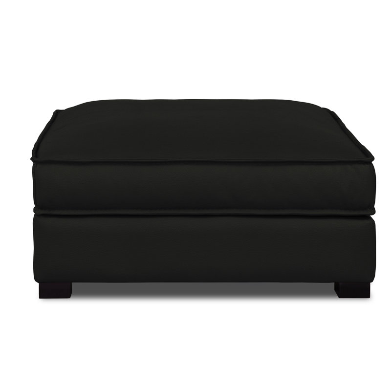 Eleanor Rigby Delano Leather Ottoman | Wayfair
