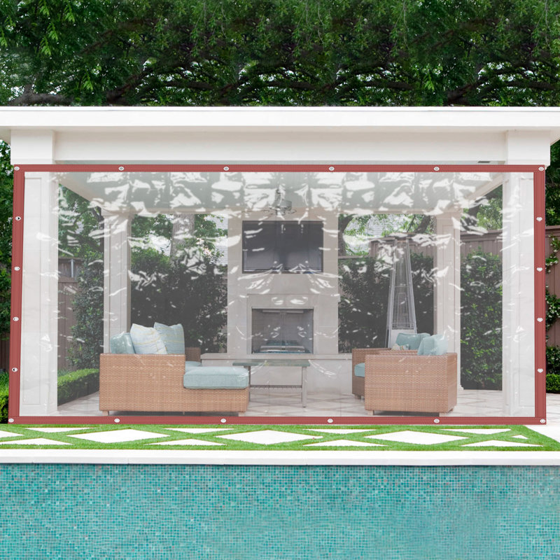 OUKANING 8 * 10FT PVC Waterproof Clear Awning for Patio, Canopies ...