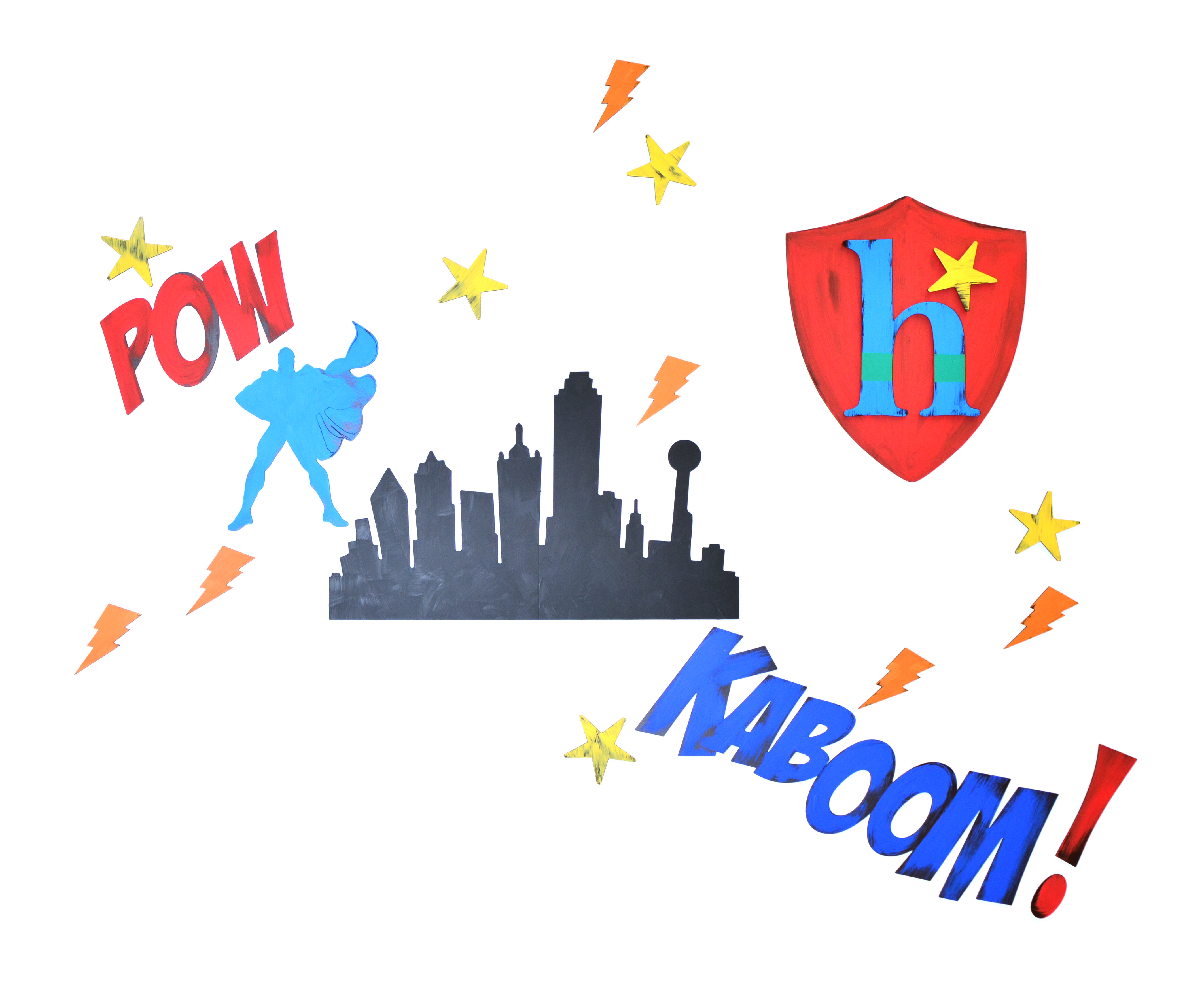 Letter2Word Club Kiddo Superhero Concept 3D Wall Décor | Wayfair