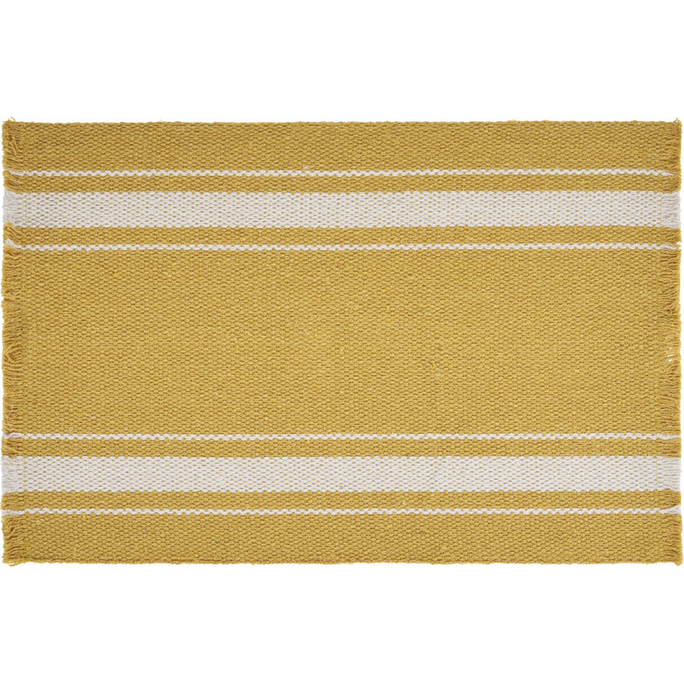 Birch Lane™ Navona Cotton Striped Rectangle Placemat | Wayfair